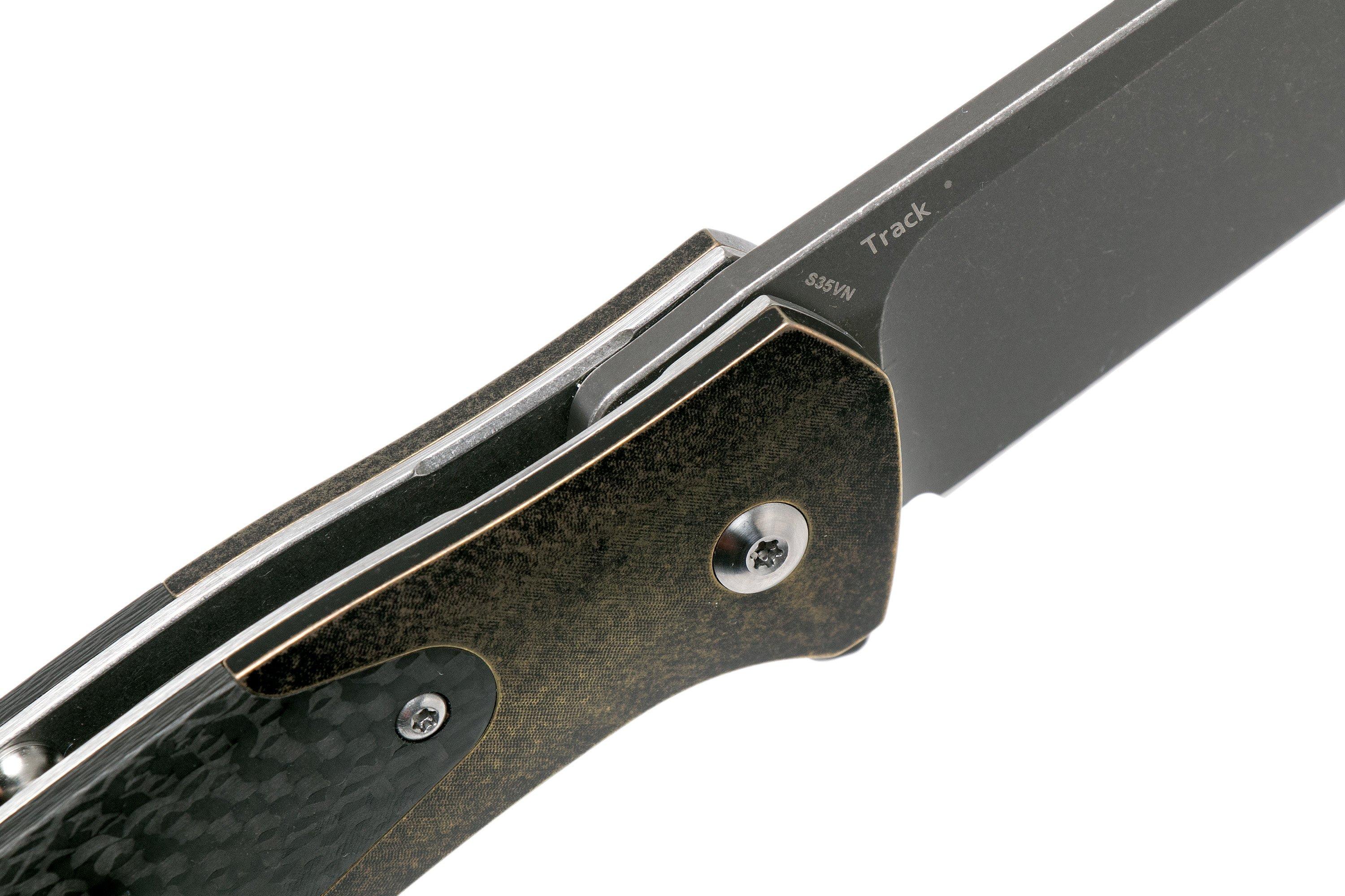 Amare Knives Track bronze, stonewashed blade, pocket knife ...