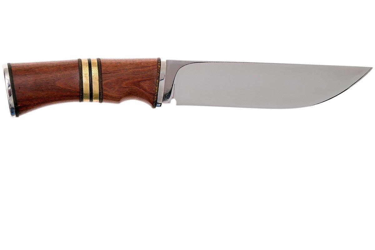 Autine Hunting Knife, Rosewood, mirror polish D2, RH sheath, hunting ...