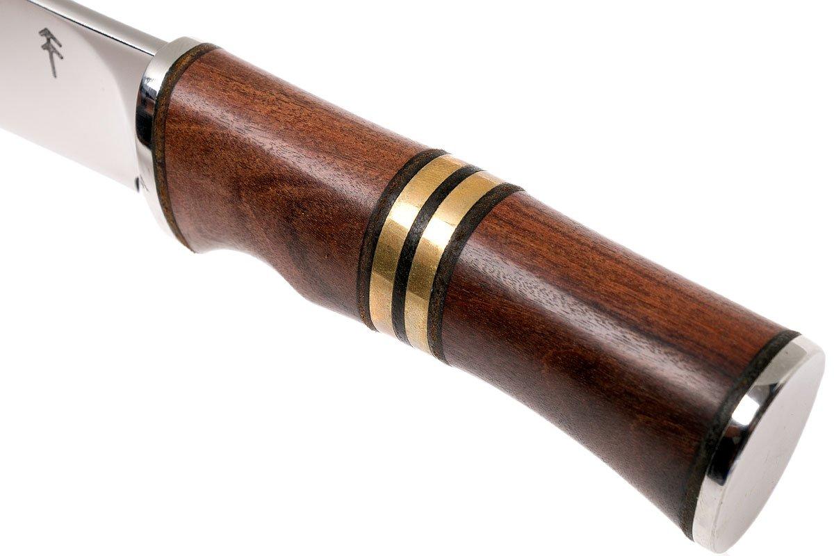 Autine Hunting Knife, Rosewood, mirror polish D2, RH sheath, hunting ...