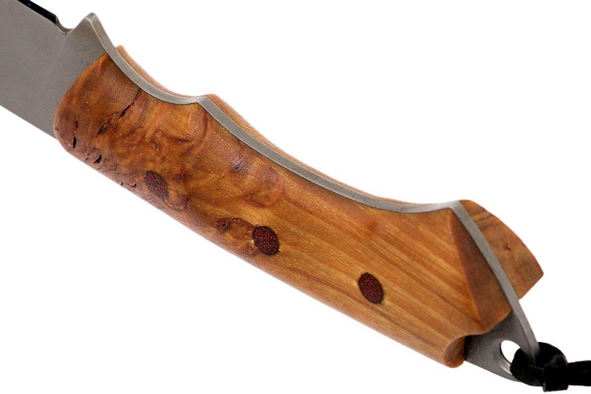 Autine Kurbads, Curly Birch, Elmax, brown RH sheath, outdoor knife ...