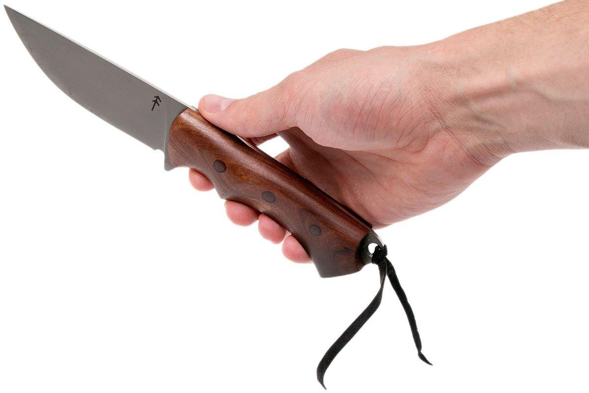 Autine Kurbads, Palisandre, Elmax, brown RH sheath, outdoor knife ...