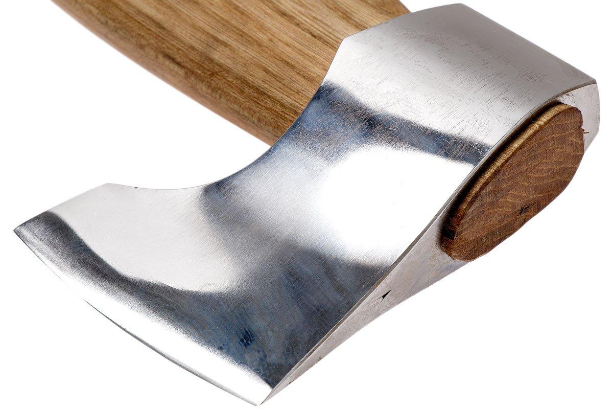 Autine Polished Hatchet, hand forged axe, brown sheath | Advantageously ...