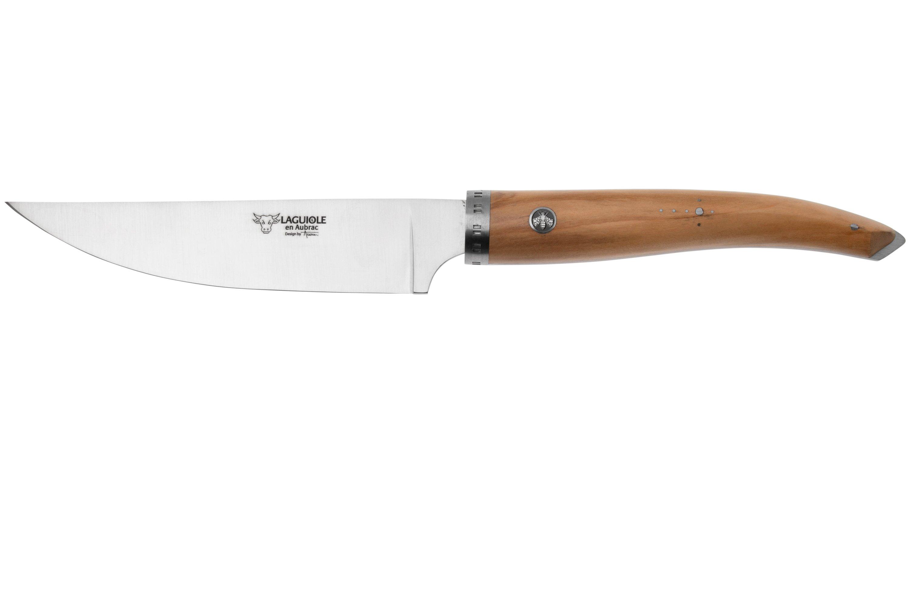 Laguiole en Aubrac Gourmet CGO15OLI olive wood, chef's knife, 15 cm ...