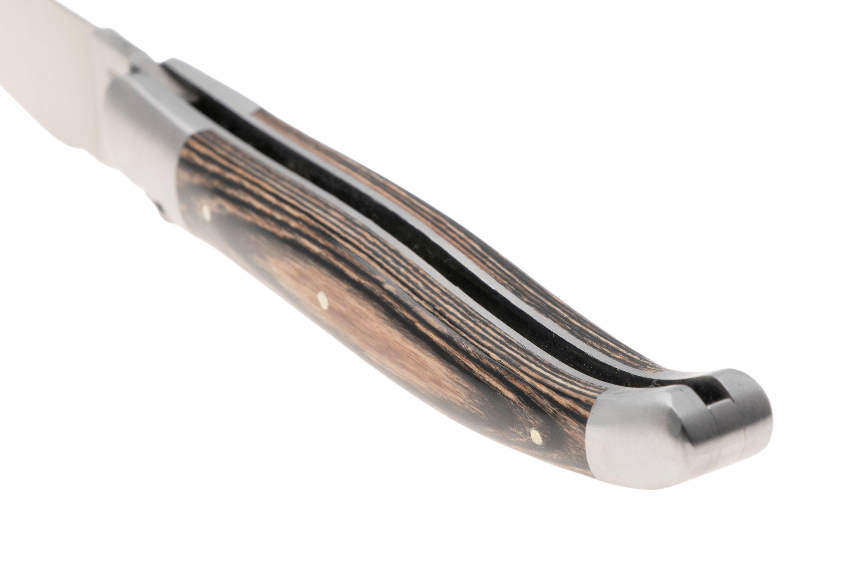 Laguiole en Aubrac Brown Pakkawood, Matt Bolsters, coltello da tasca, 12 cm | Fare acquisti ...