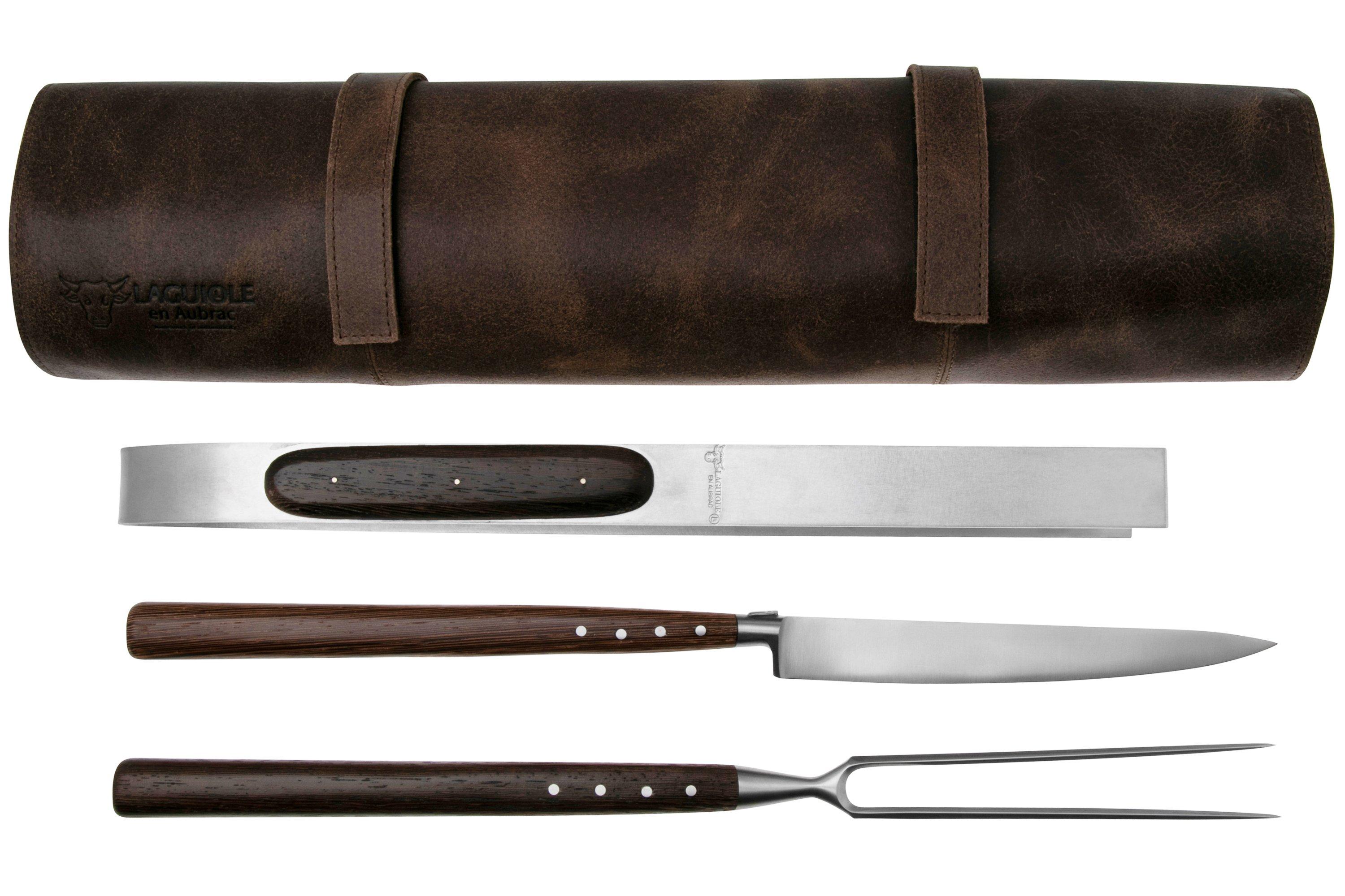 Laguiole en Aubrac Barbecue Set, SMB99WEI, Wenge, 3-piece set with ...