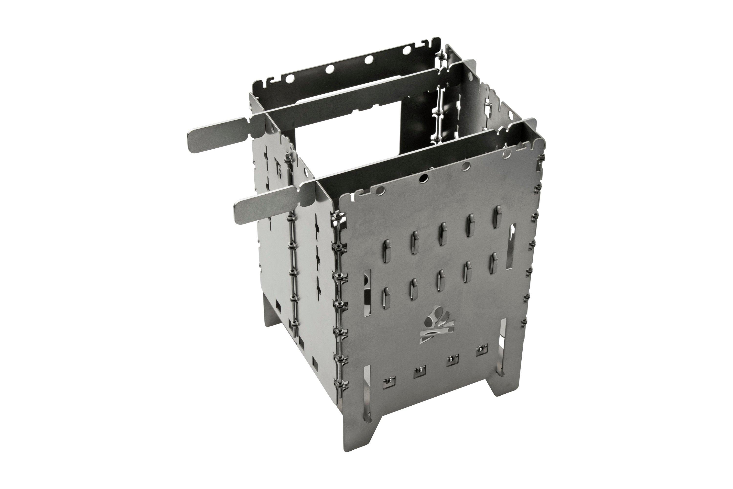 Bushcraft Essentials Bushbox XL Titanium, foldable stove ...