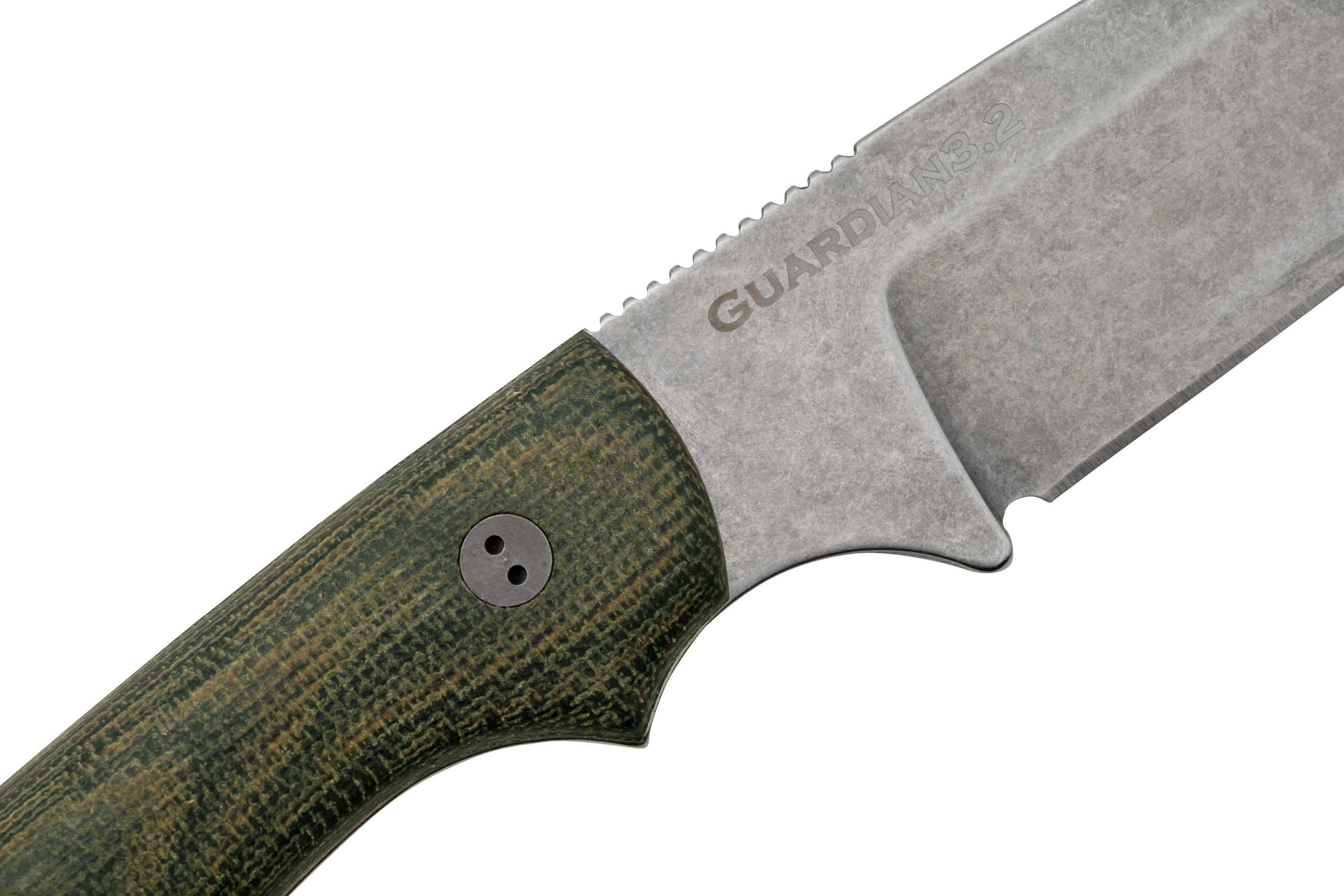 Bradford Knives Guardian 3, 32S-109-MC MagnaCut Sabre Stonewashed, 3D ...
