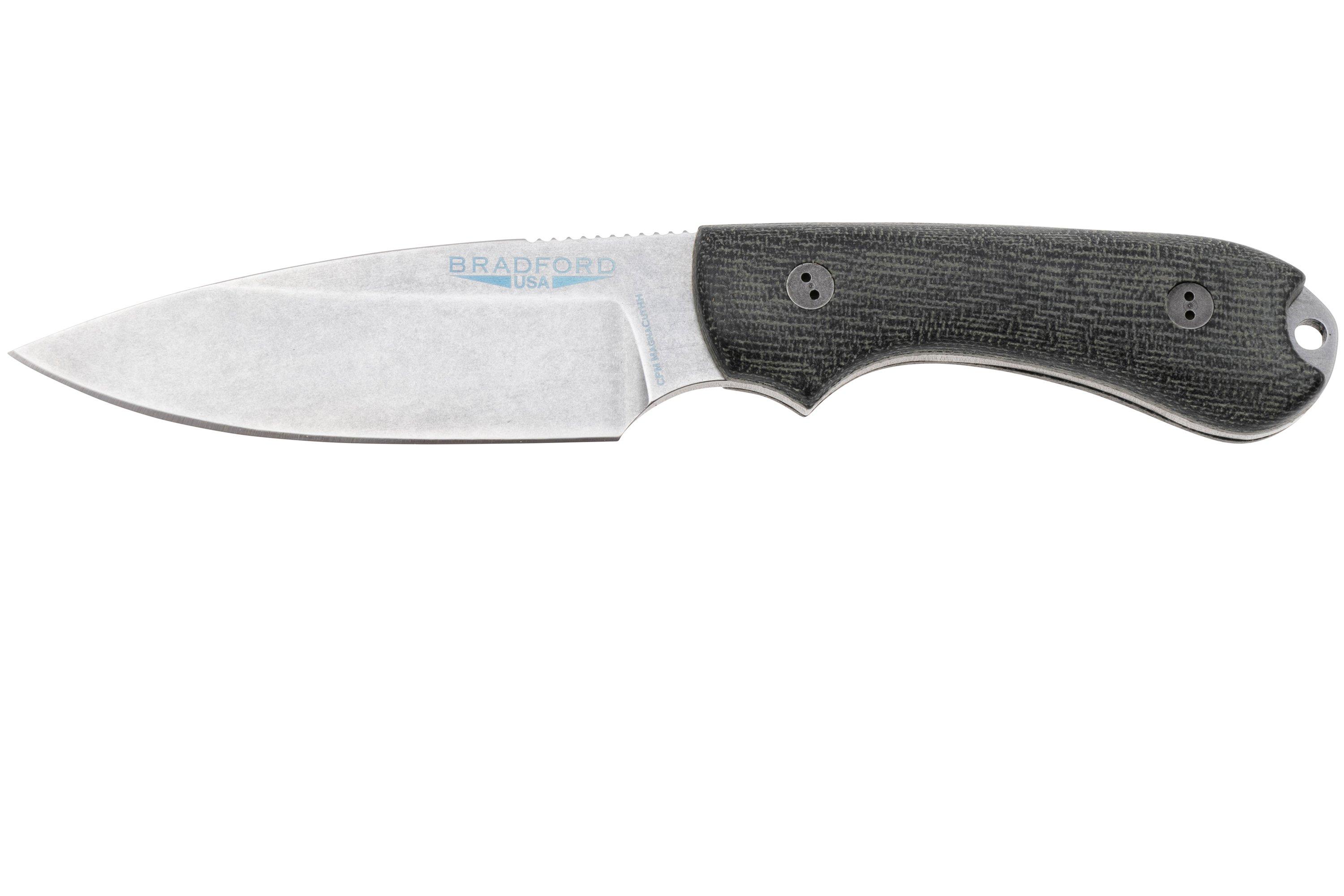 Bradford Knives Guardian 3, CPM-MagnaCut High Hardness, Sabre Grind, Stonewashed Finish, 3D ...