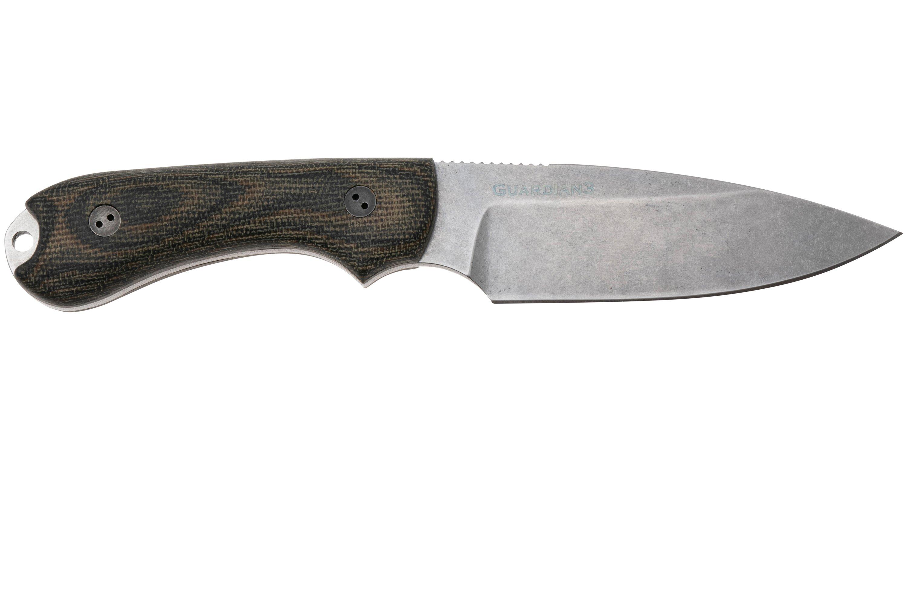 Bradford Knives Guardian 3, CPM-MagnaCut High Hardness, Sabre Grind, Stonewashed Finish, 3D Camo ...
