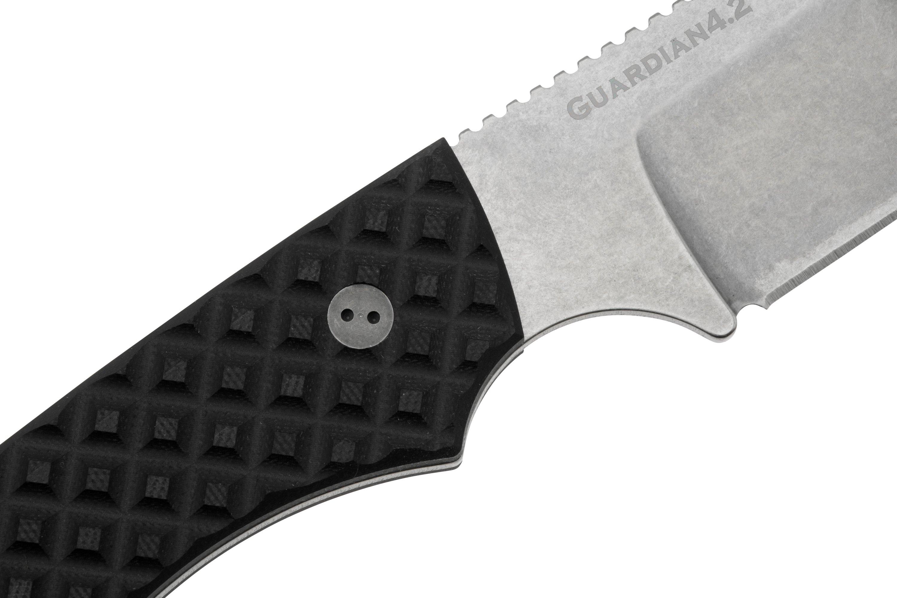 Nóż z głownią stałą Bradford Knives Guardian 4.2 Black G10 Textured, CPM-Magnacut, Sabre Grind ...