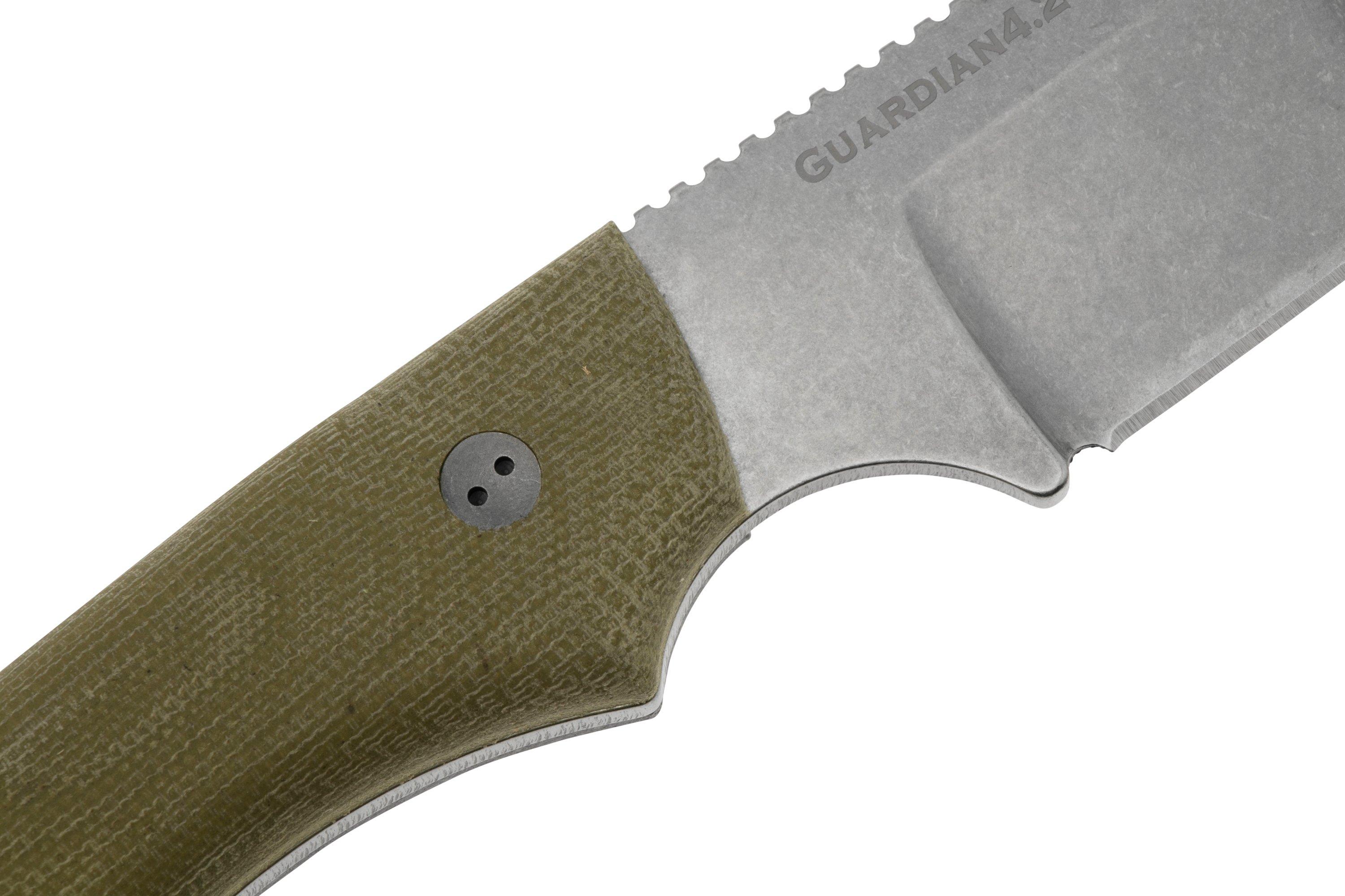 Bradford Knives Guardian 4.2 OD Green Micarta 3D, CPM-Magnacut, Sabre ...