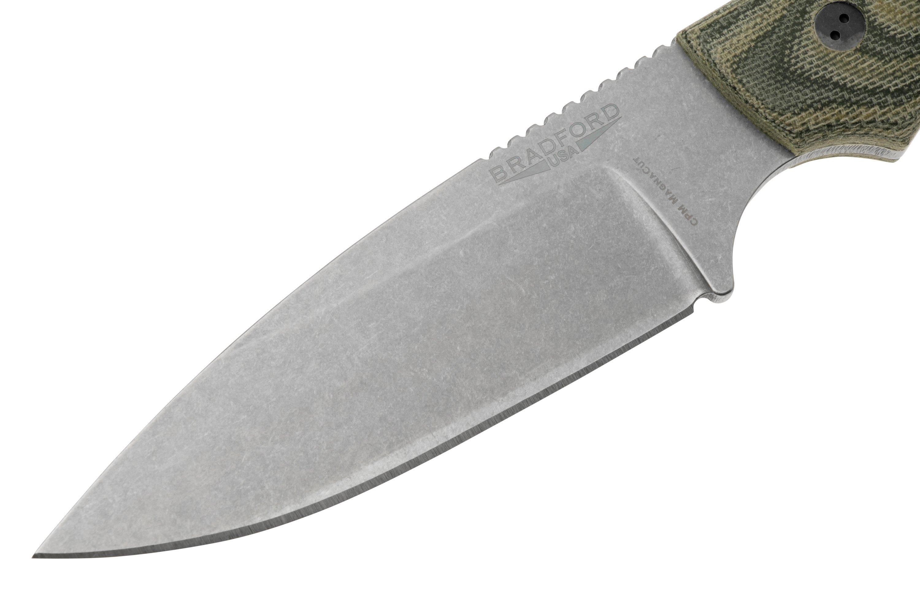 Bradford Knives Guardian 4.2 Camo Micarta 3D, CPM-Magnacut, Sabre Grind ...