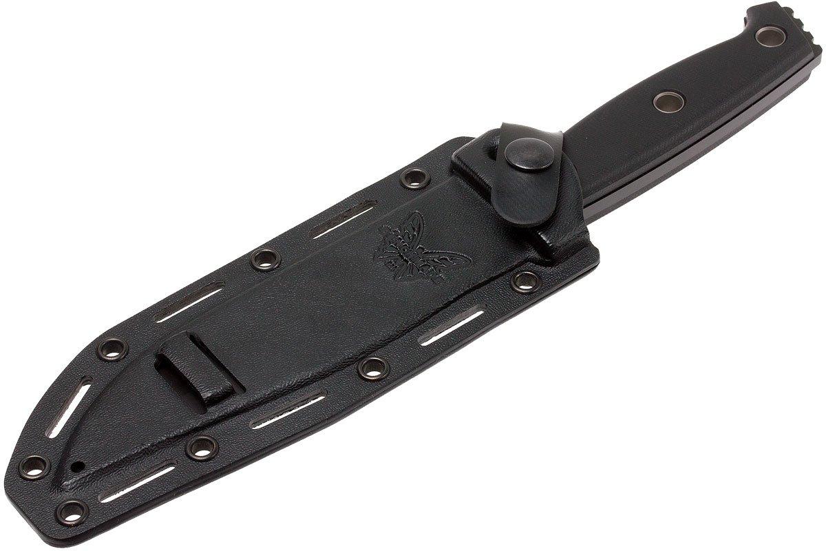 Benchmade 119BK Sibert Arvensis feststehendes Messer, schwarz ...