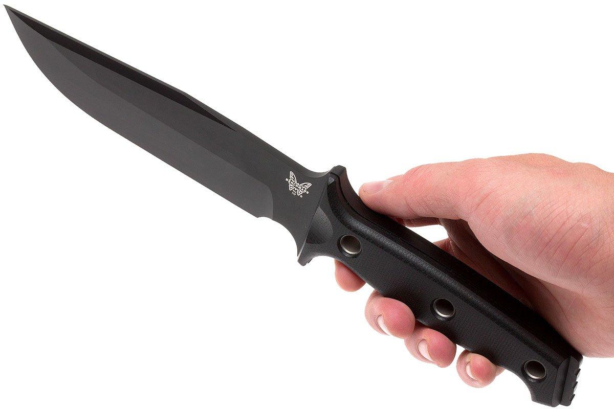 Benchmade 119BK Sibert Arvensis fixed blade, black | Advantageously ...