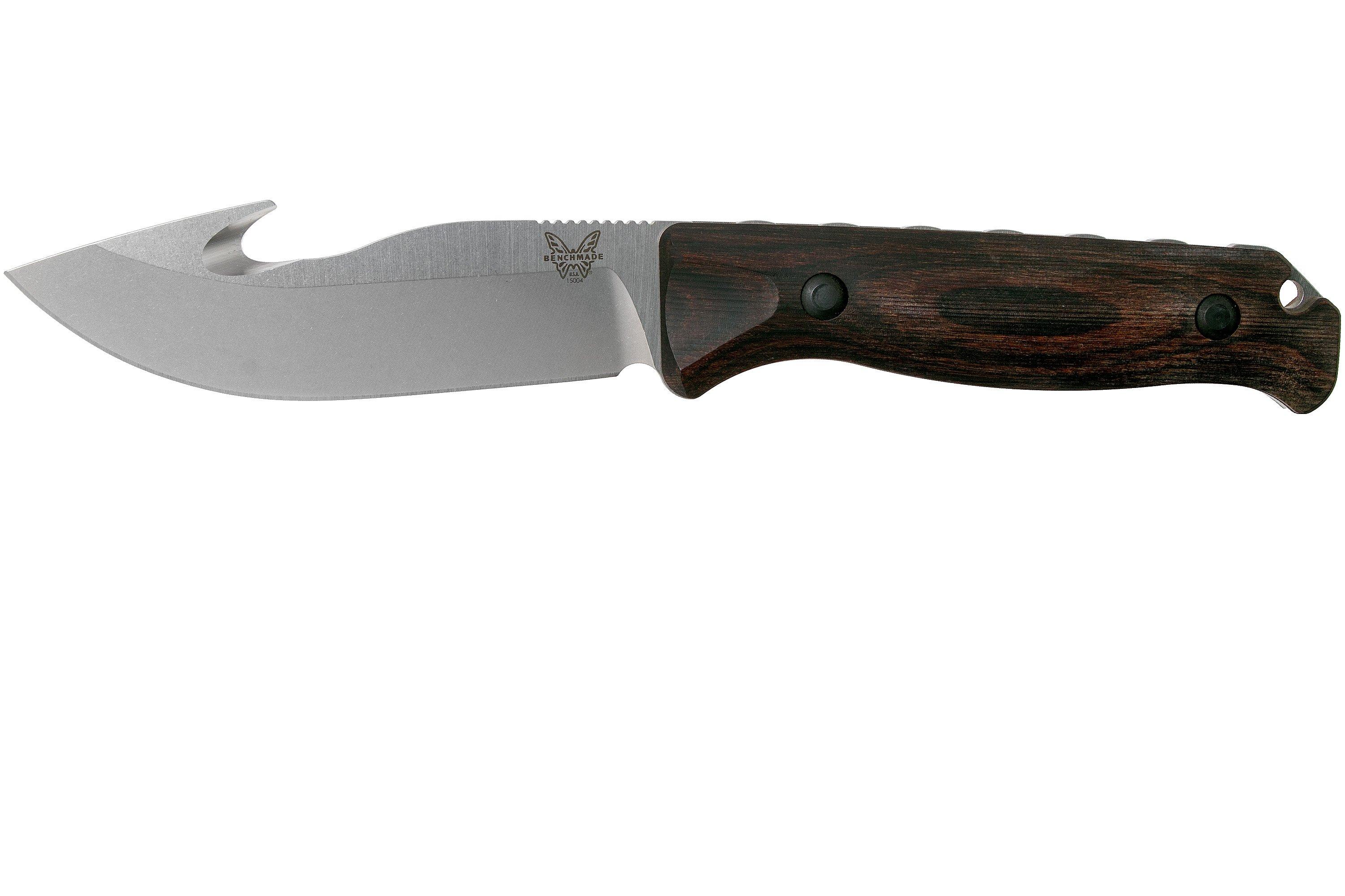 Benchmade Saddle Mountain Skinner Hook Wood 15004 hunting knife ...