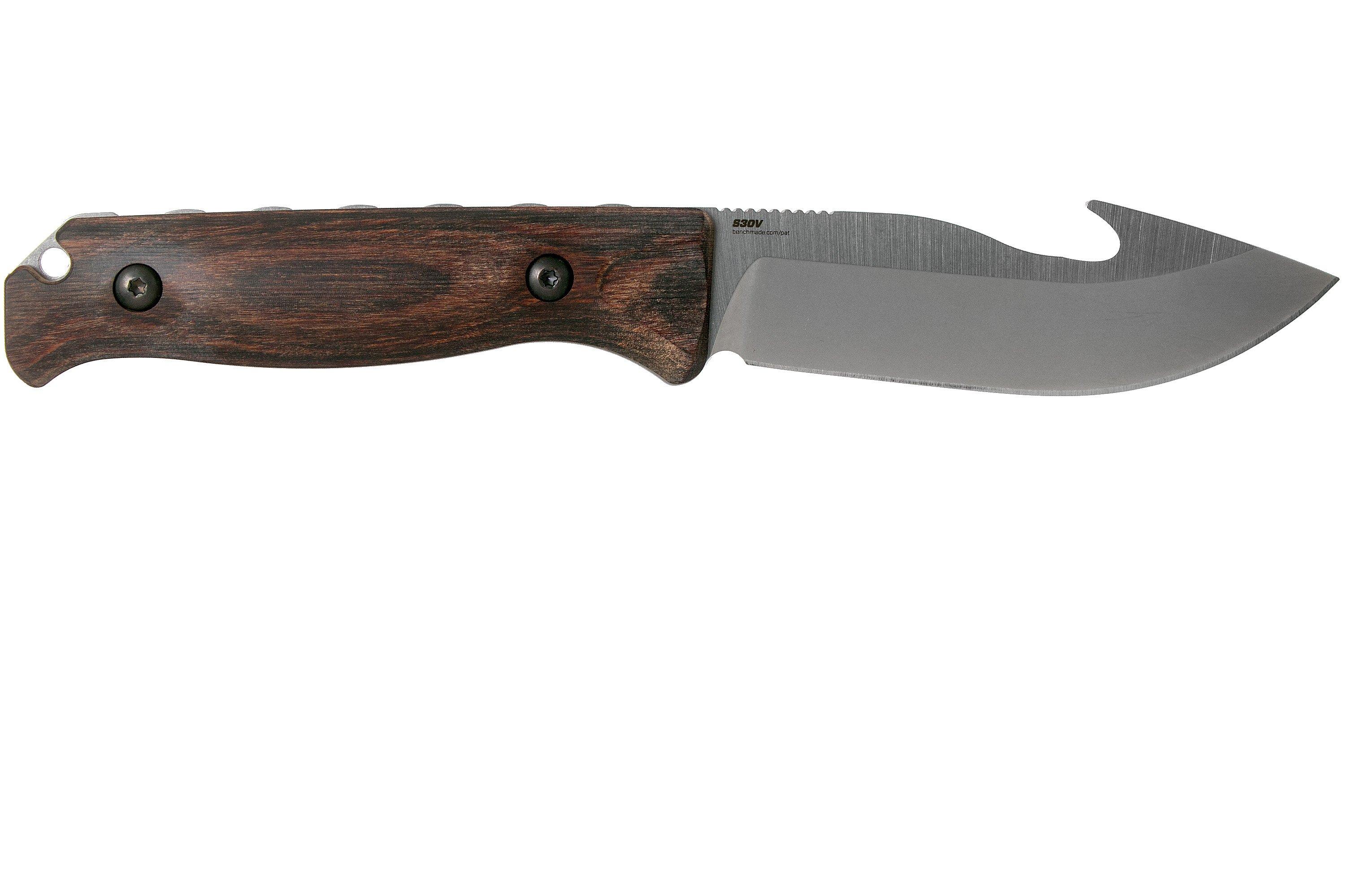 Benchmade Saddle Mountain Skinner Hook Wood 15004 hunting knife ...