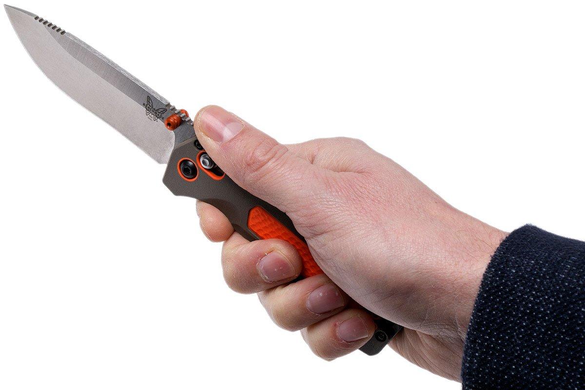 Benchmade Grizzly Ridge 15061 pocket knife, plain edge satin blade ...