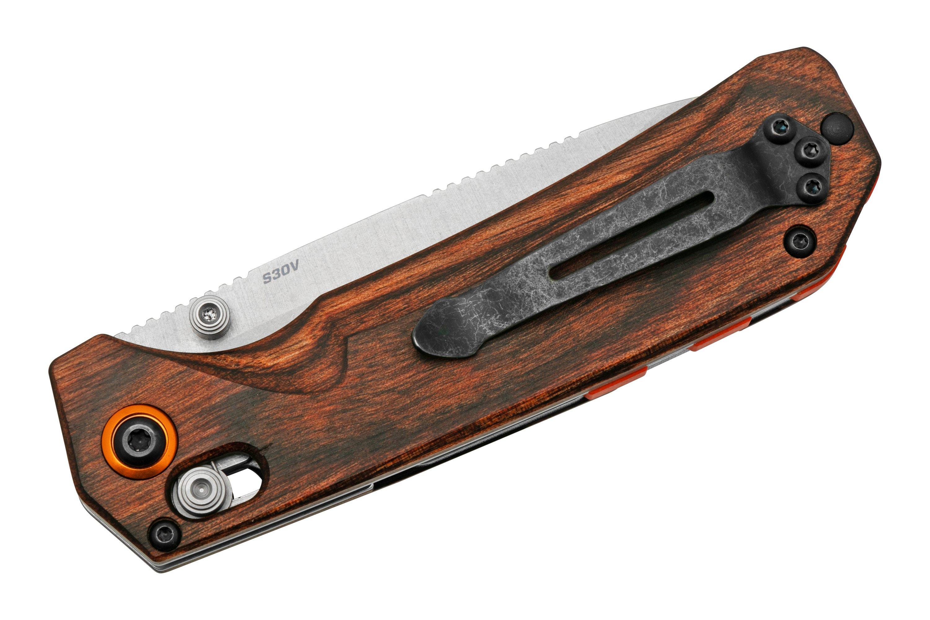 Benchmade Grizzly Creek 15062, S30V, wood, hunting pocket knife ...