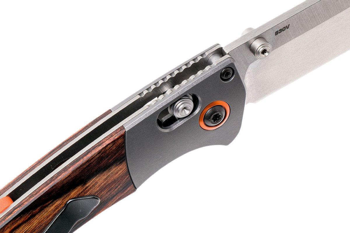 Benchmade Mini Crooked River 15085-2 hunting knife, wood ...