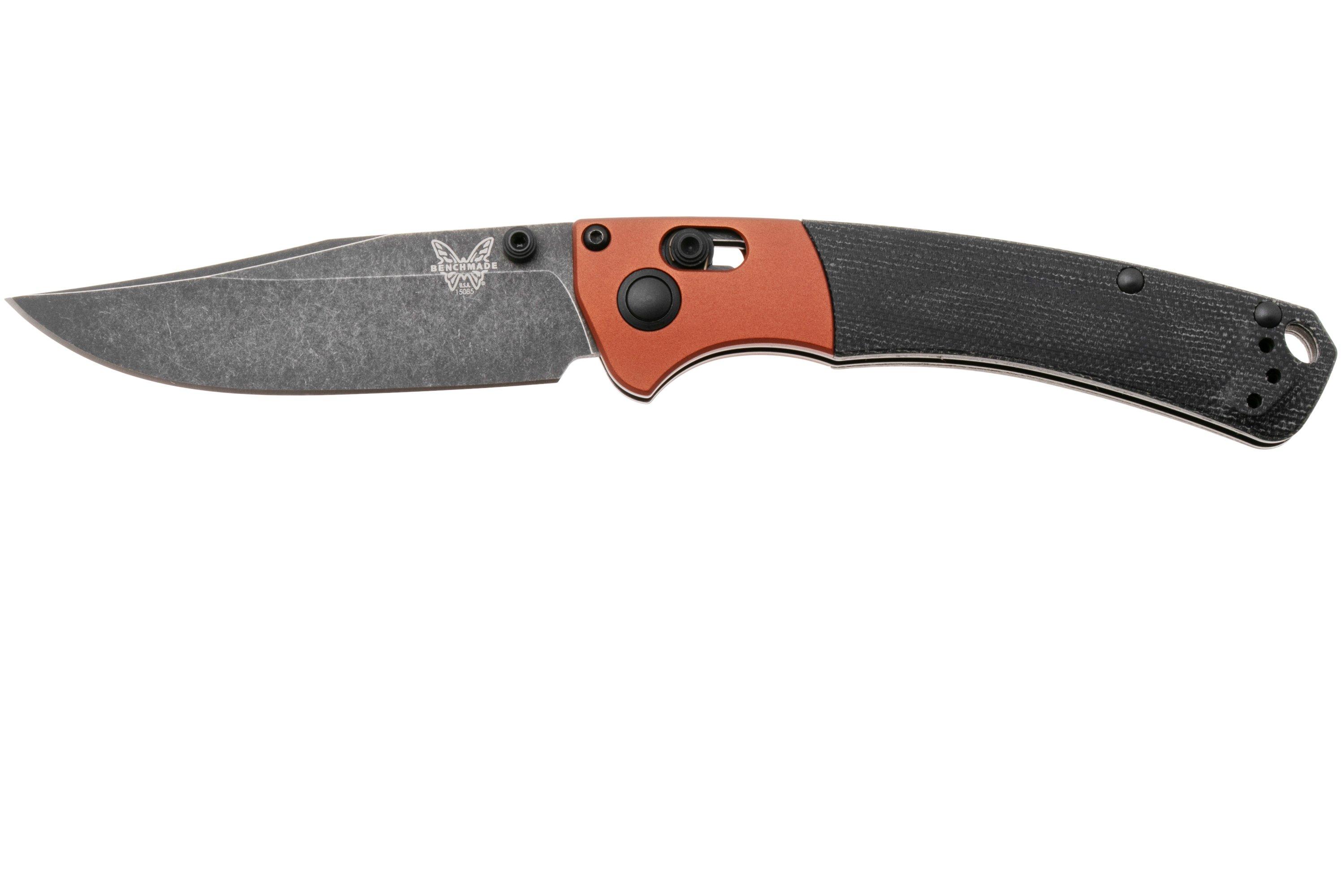 Benchmade Mini Crooked River 15085BK-04 Blackwashed Magnacut, Burnt ...