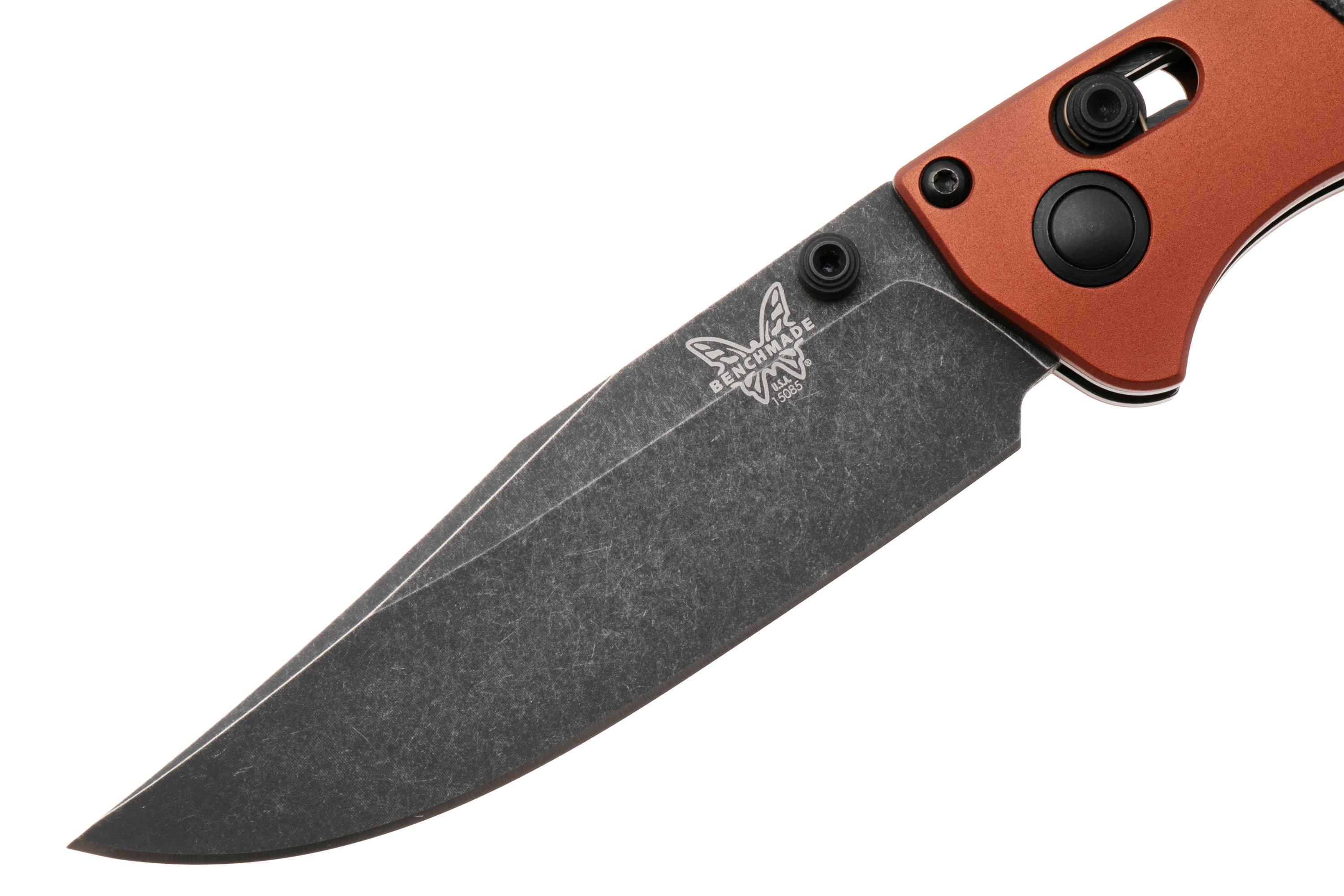 Benchmade Mini Crooked River 15085BK-04 Blackwashed Magnacut, Burnt ...