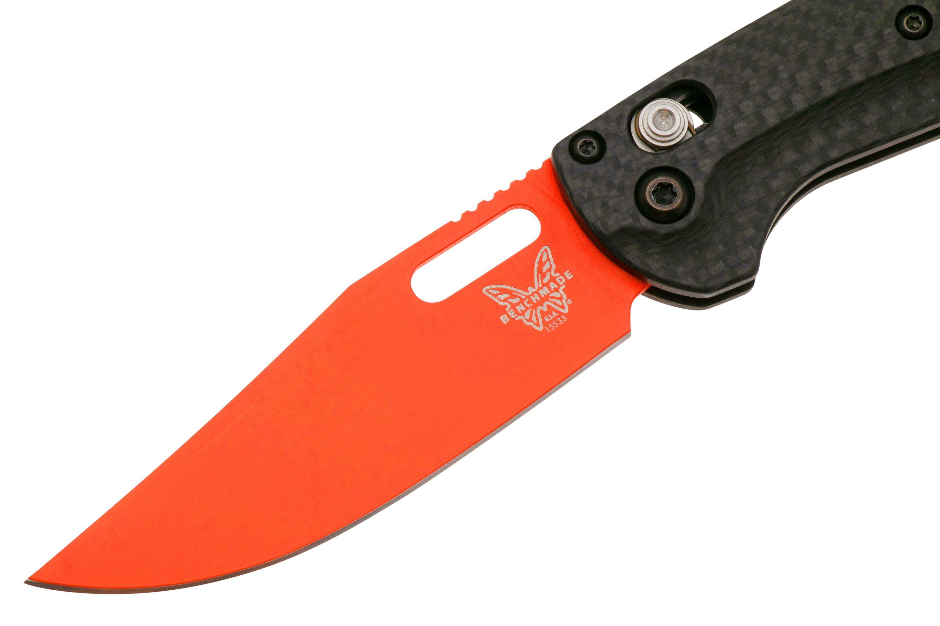 Benchmade Mini Taggedout 15533OR-01 CPM MagnaCut, Carbon Fiber, hunting ...