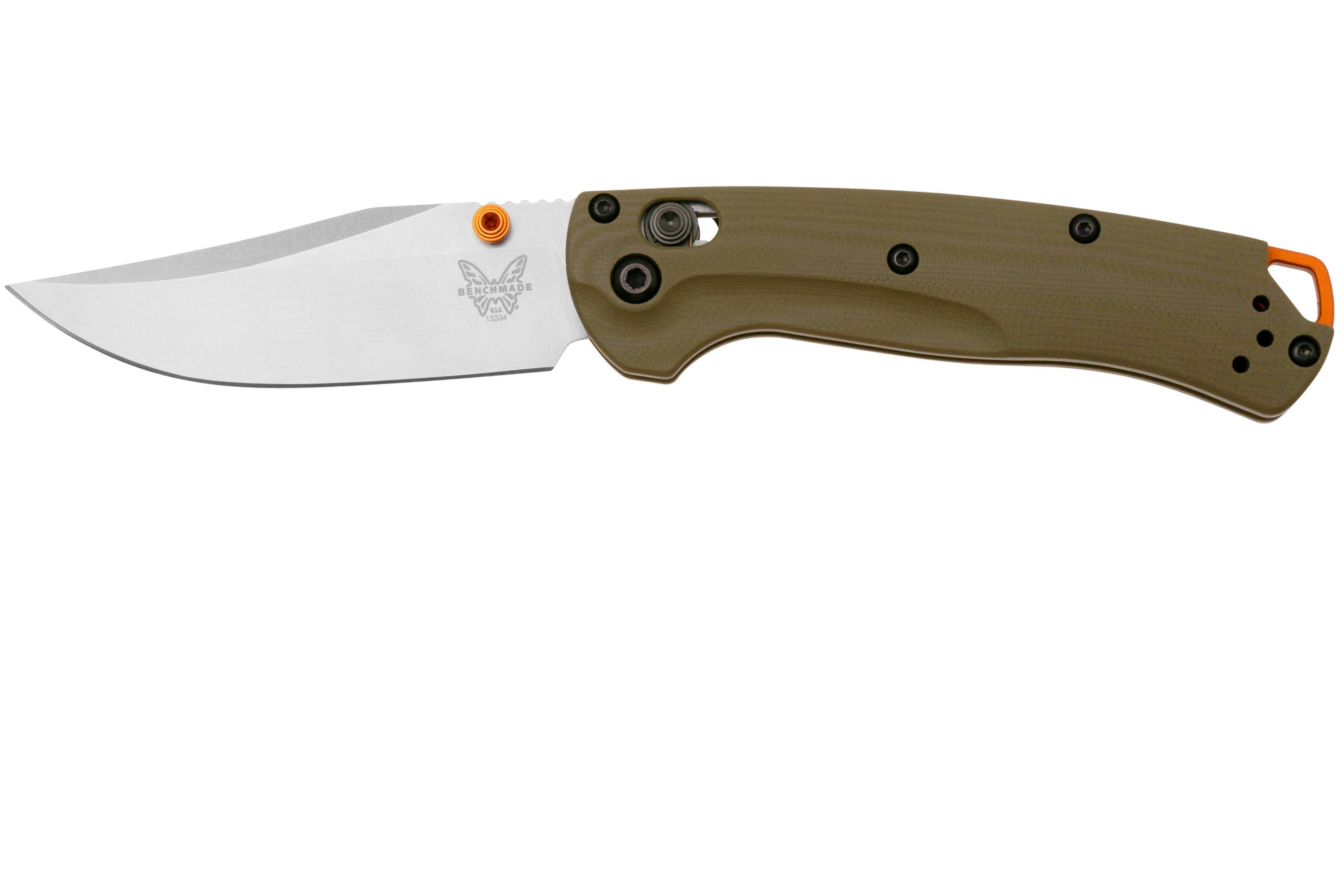 Benchmade Mini Taggedout 15534 CPM-S45VN, OD-Green G10, hunting pocket ...
