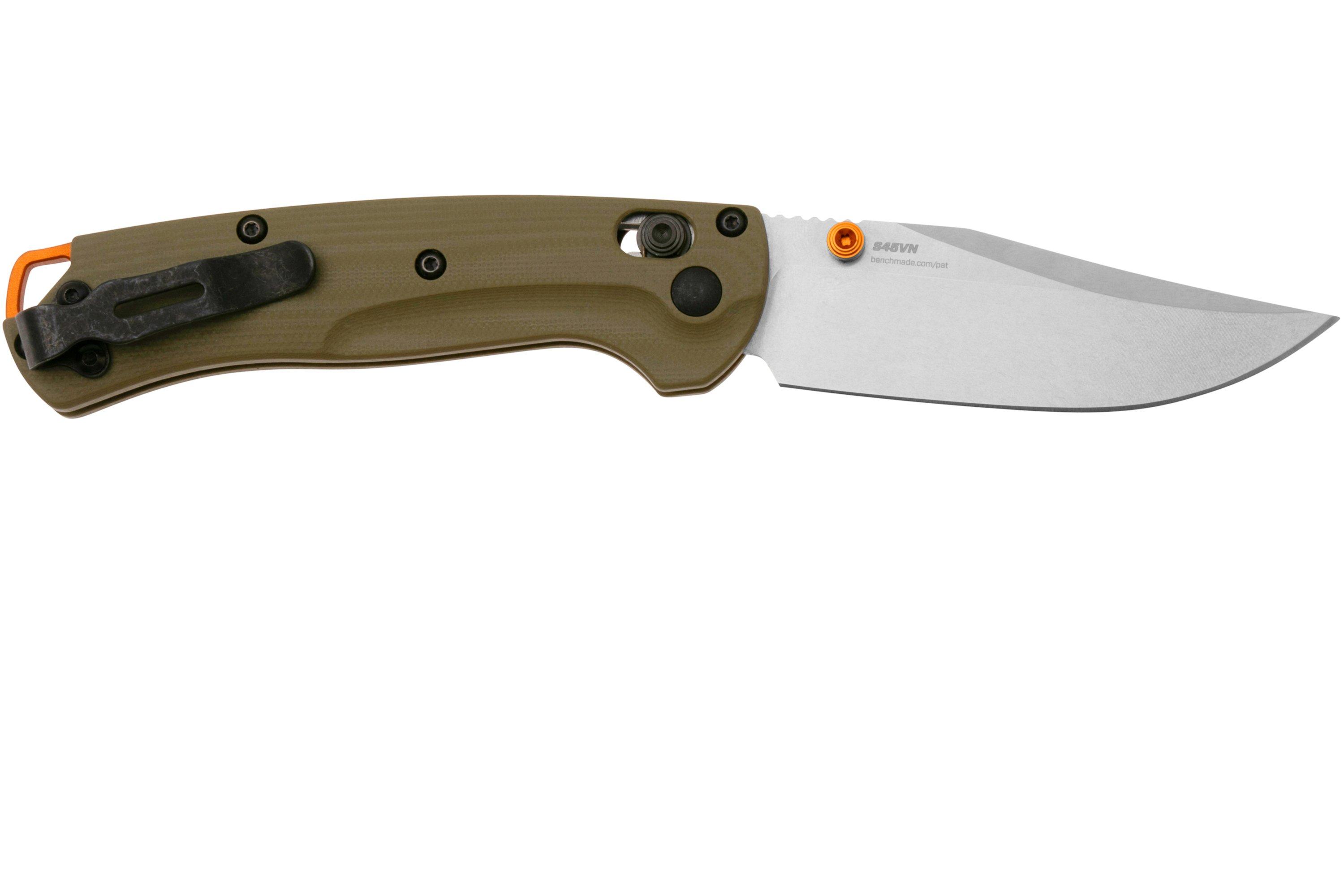 Benchmade Mini Taggedout 15534 CPM-S45VN, OD-Green G10, hunting pocket ...