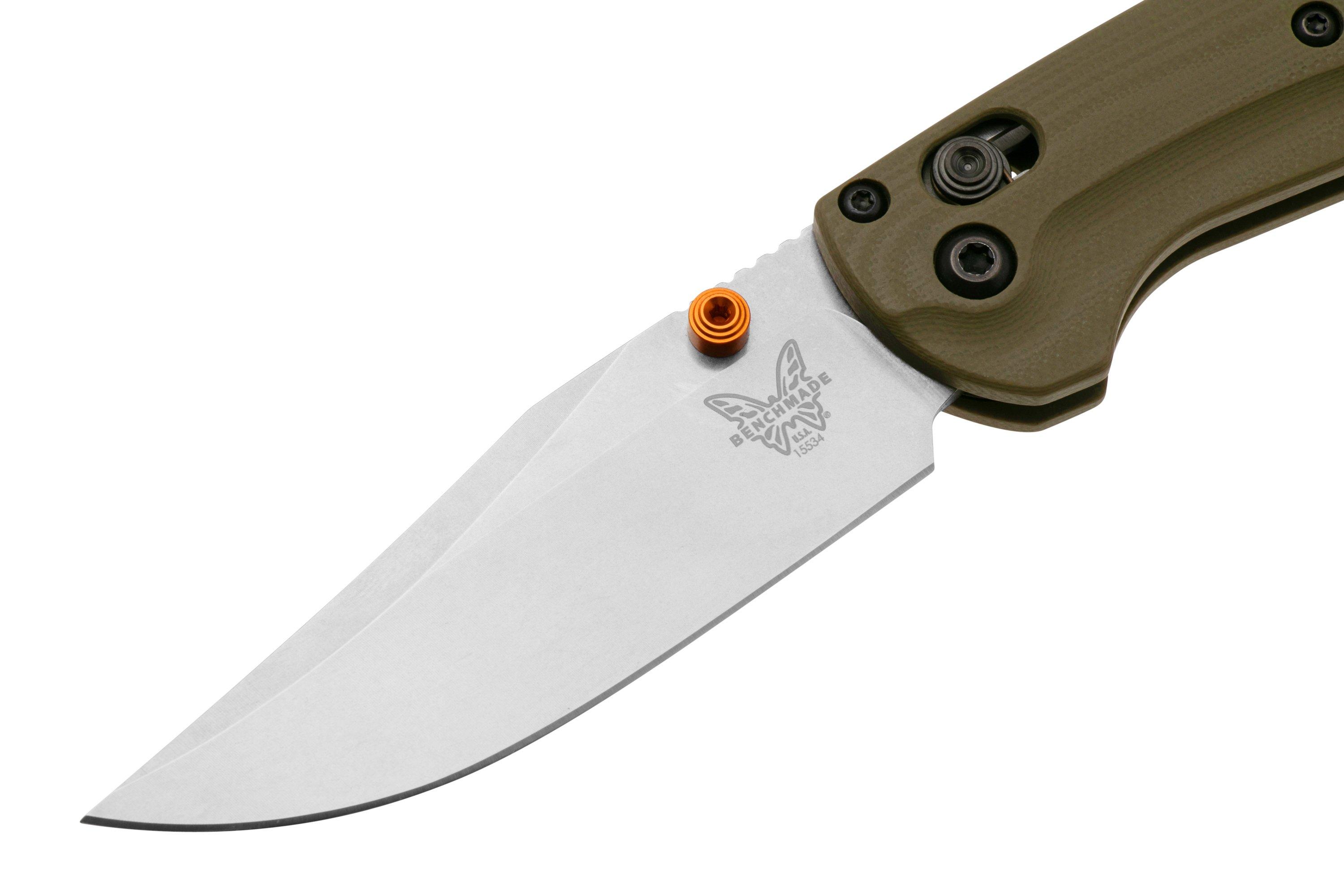 Benchmade Mini Taggedout 15534 CPM-S45VN, OD-Green G10, coltello da ...