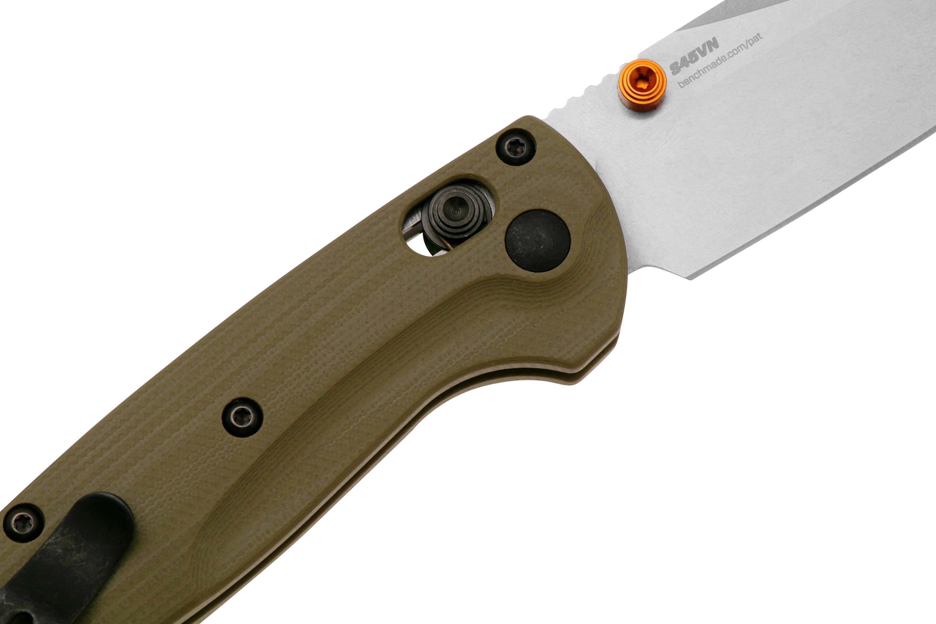 Benchmade Mini Taggedout 15534 CPM-S45VN, OD-Green G10, hunting pocket ...