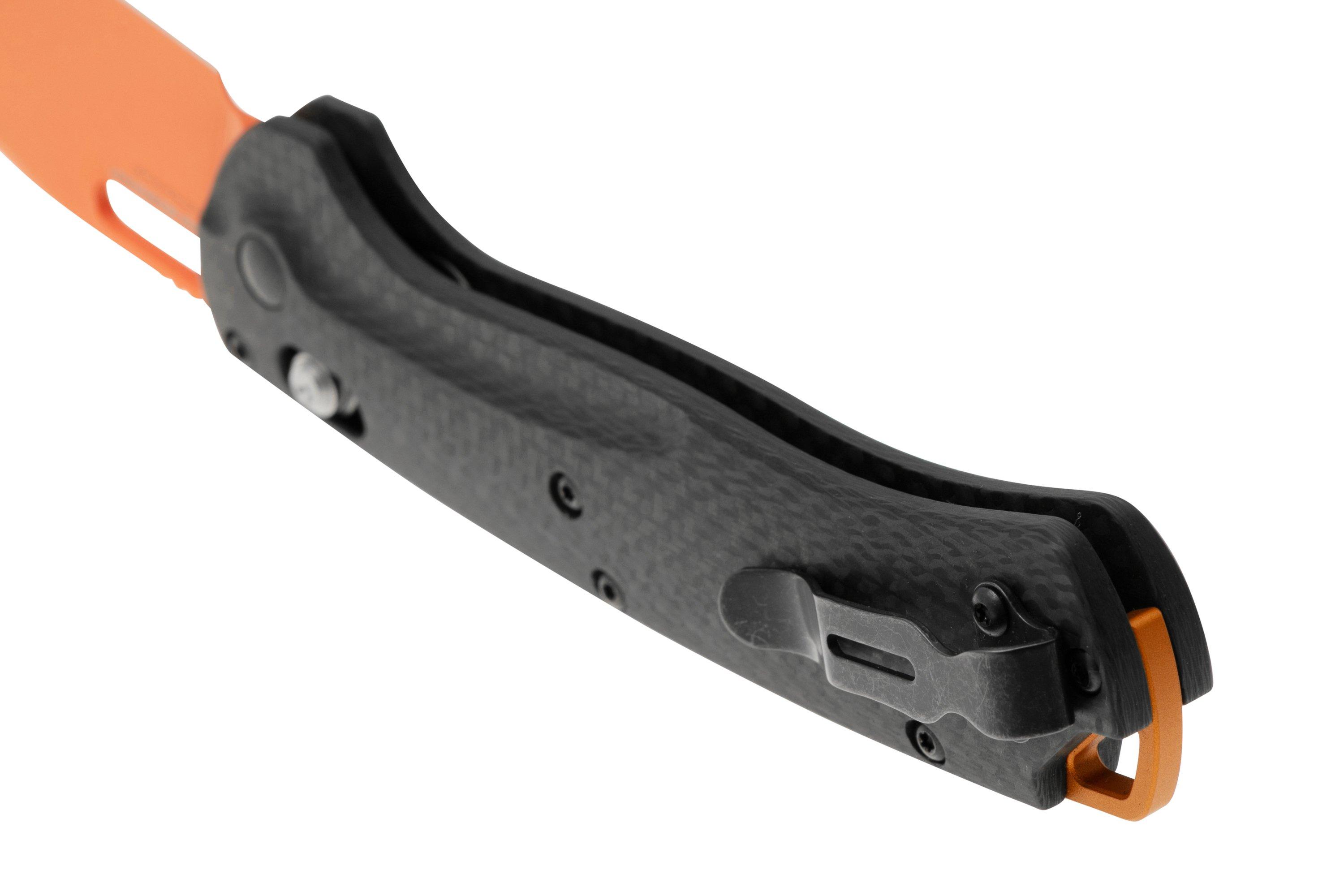 Benchmade Taggedout 15535OR-01, Magnacut, Carbon, pocket knife for ...