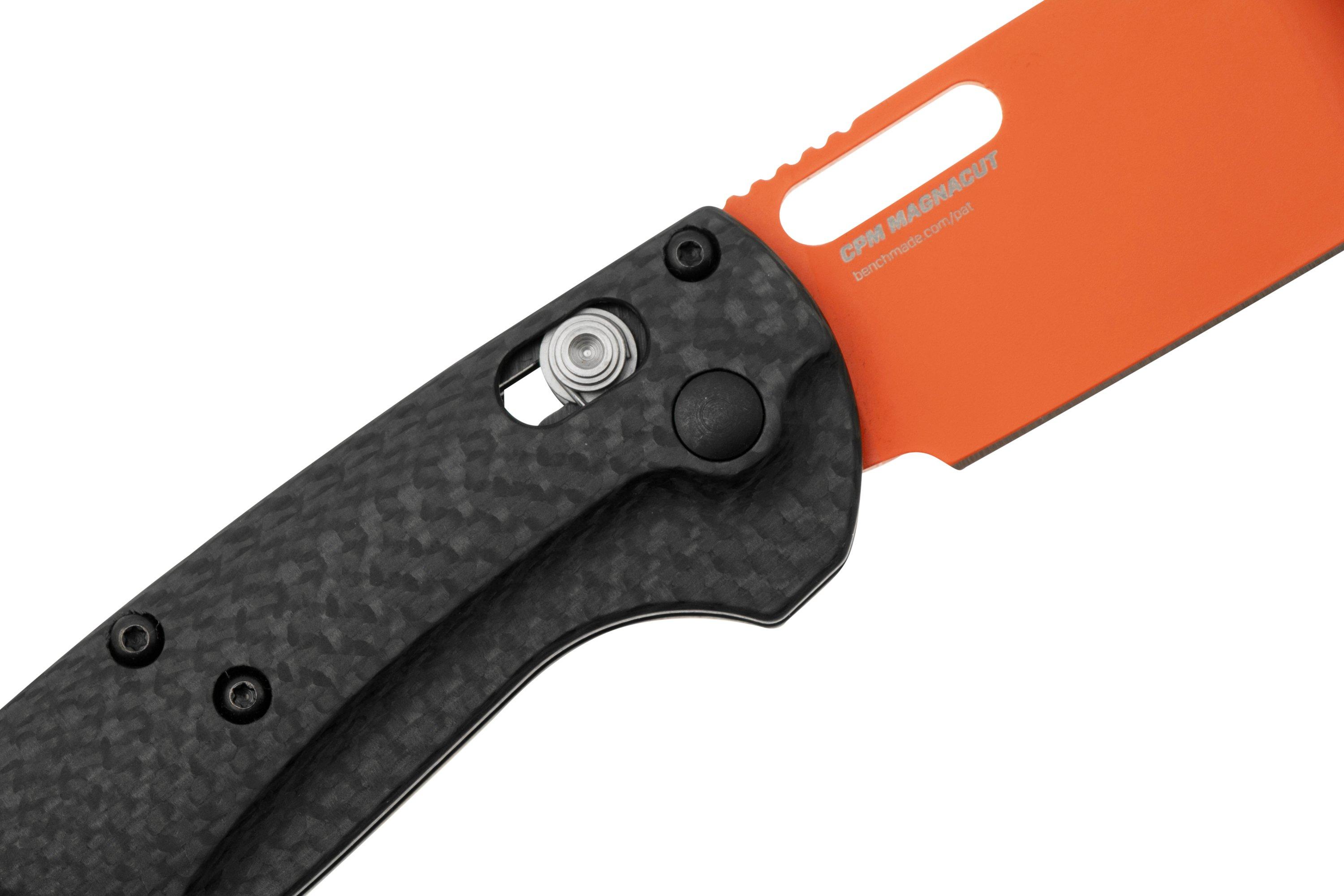 Benchmade Taggedout 15535OR-01, Magnacut, Carbon, pocket knife for ...