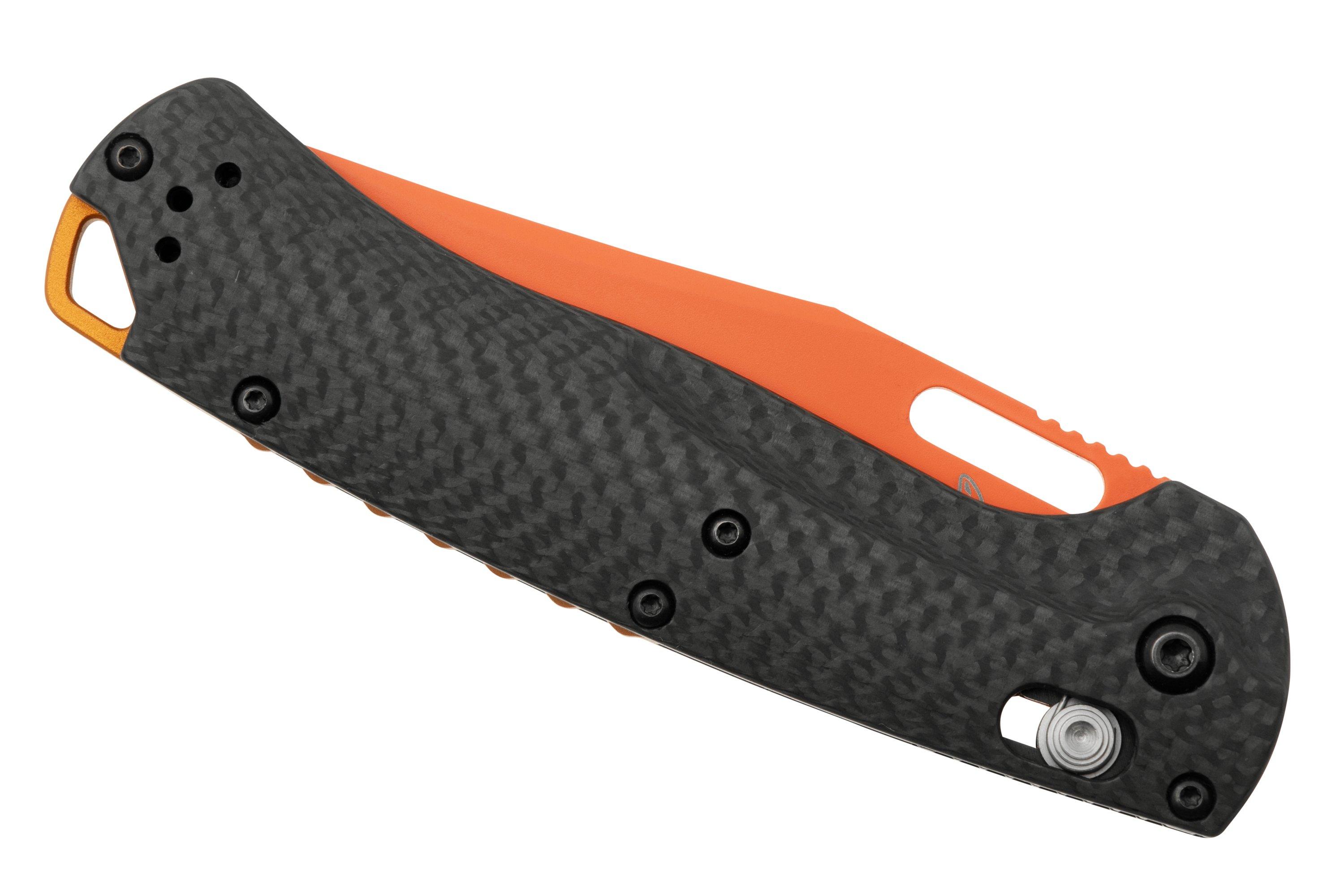 Benchmade Taggedout 15535OR-01, Magnacut, Carbon, pocket knife for ...