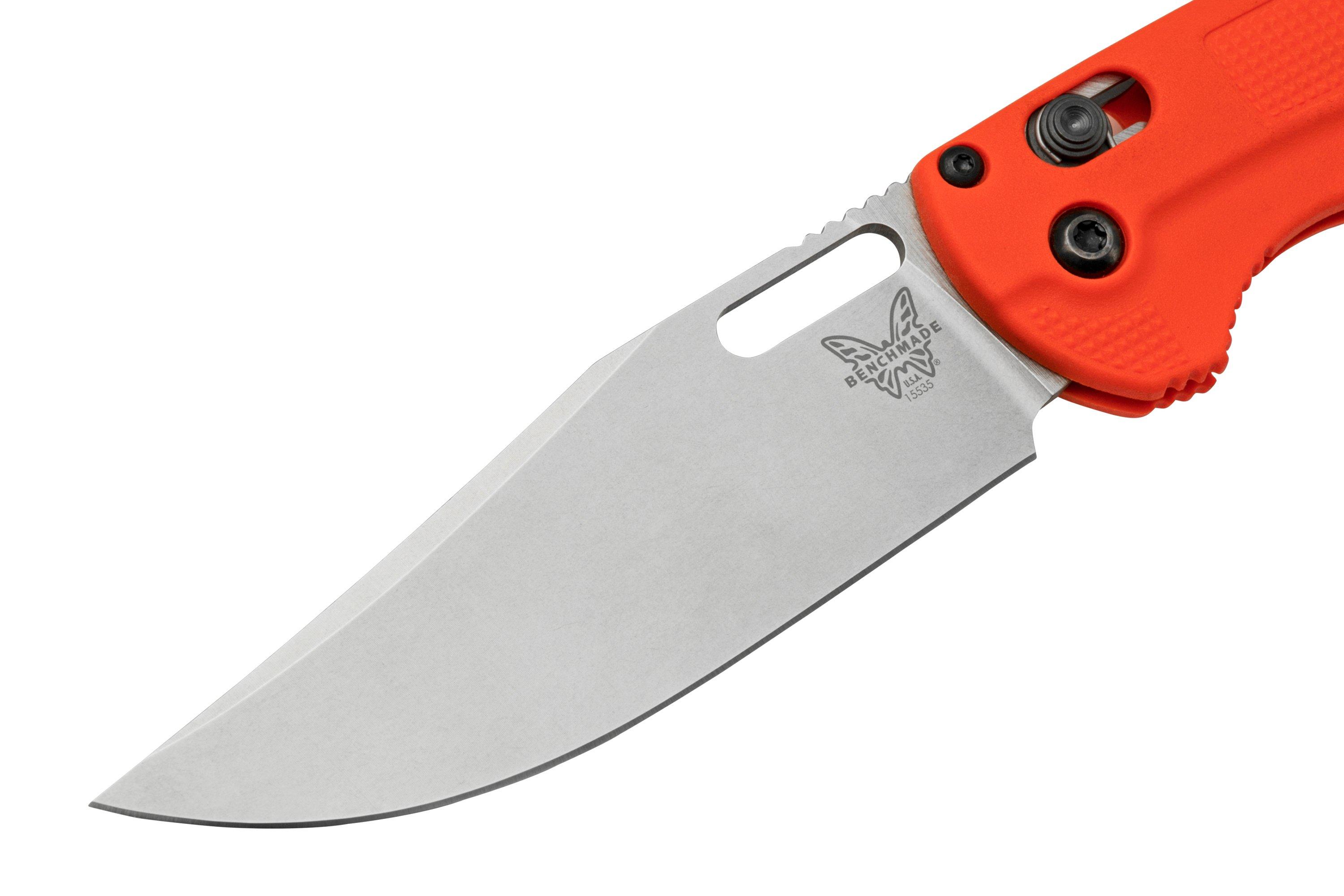 Benchmade Taggedout 15535, CPM-154, Orange Grivory, jachtzakmes ...