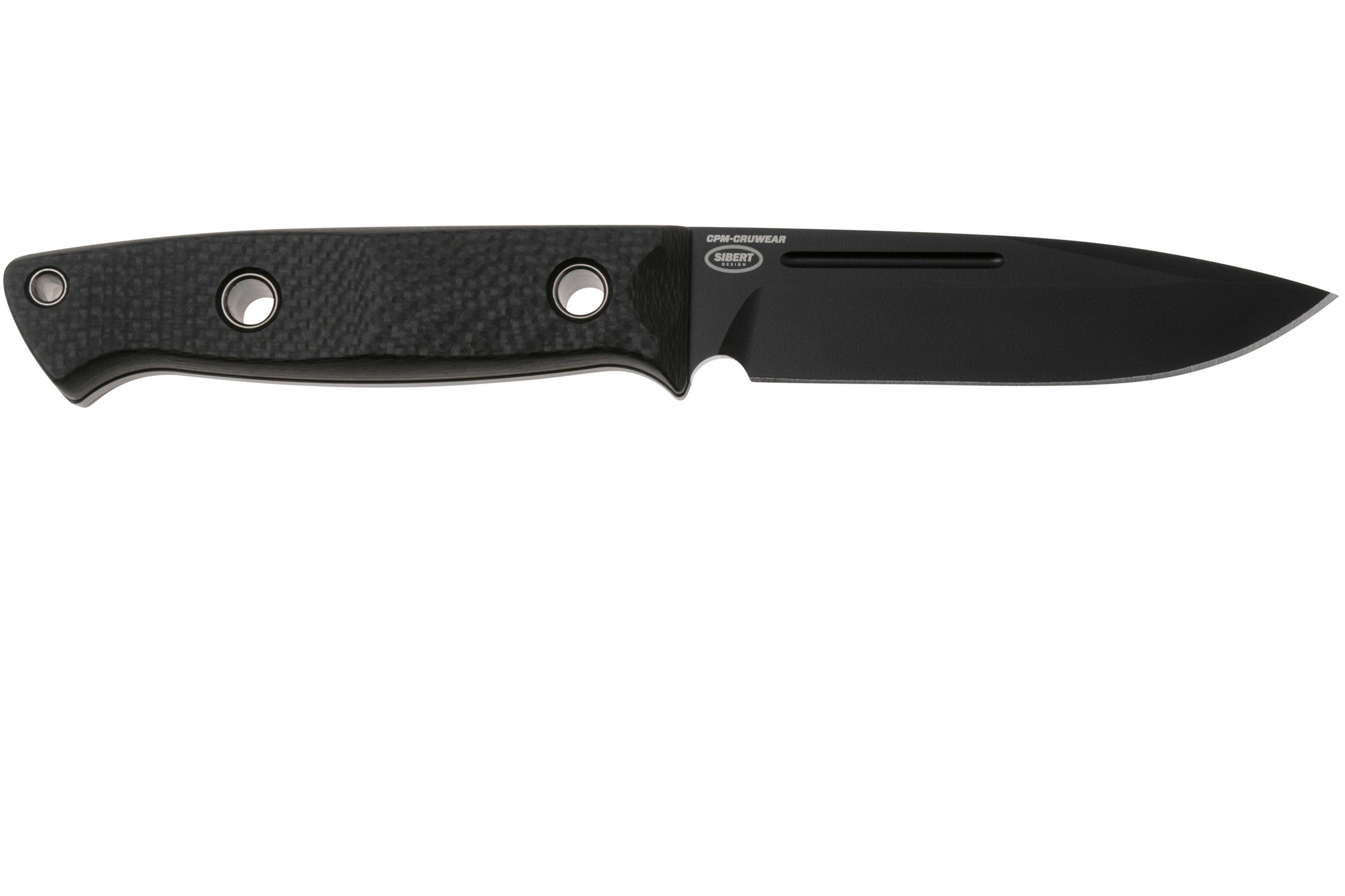 Benchmade Bushcrafter 163BK Black Cerakote CPM-CruWear, Carbon Fiber ...