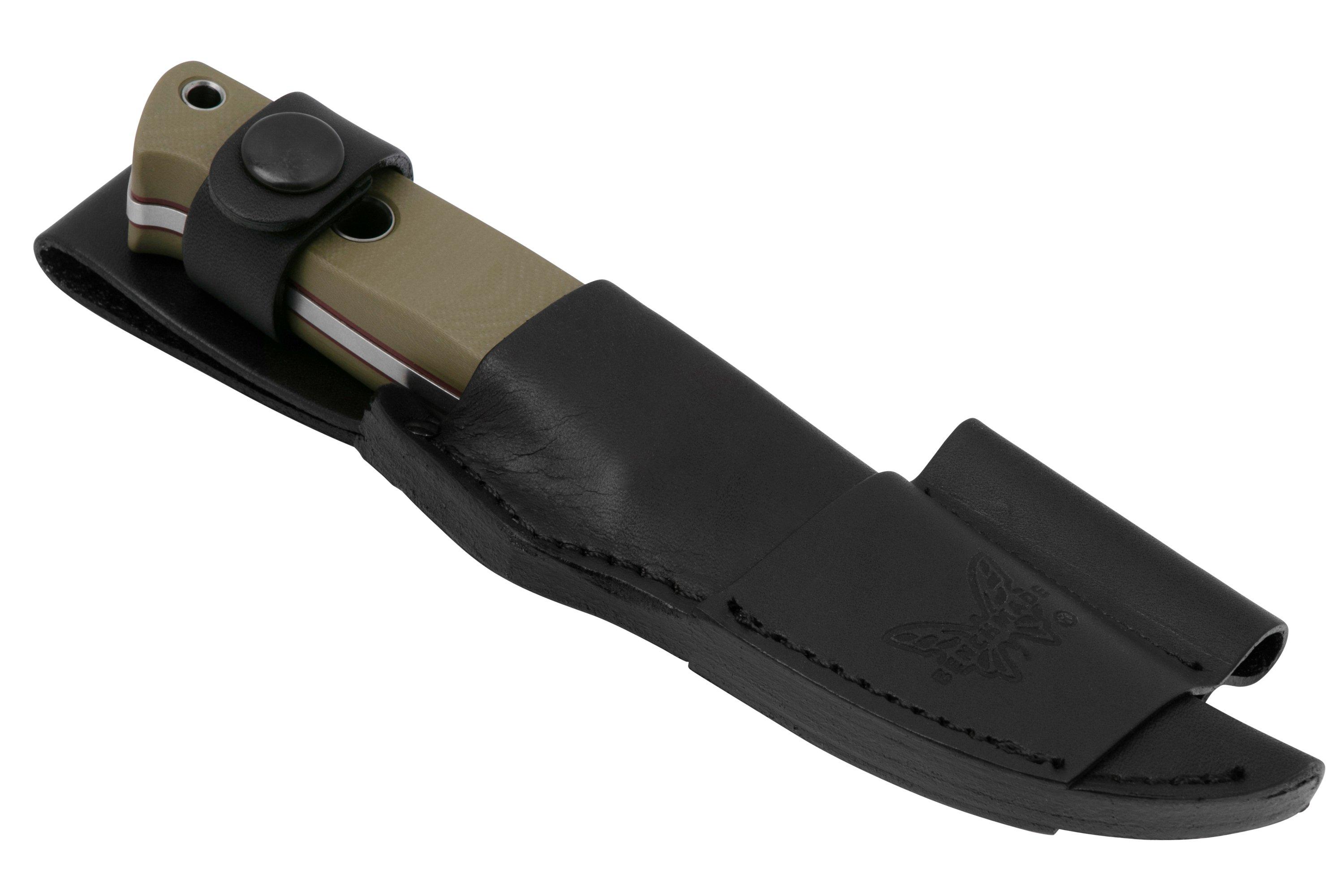 Benchmade Mini Bushcrafter 165-1, CPM-S30V, OD Green G10, bushcraft ...