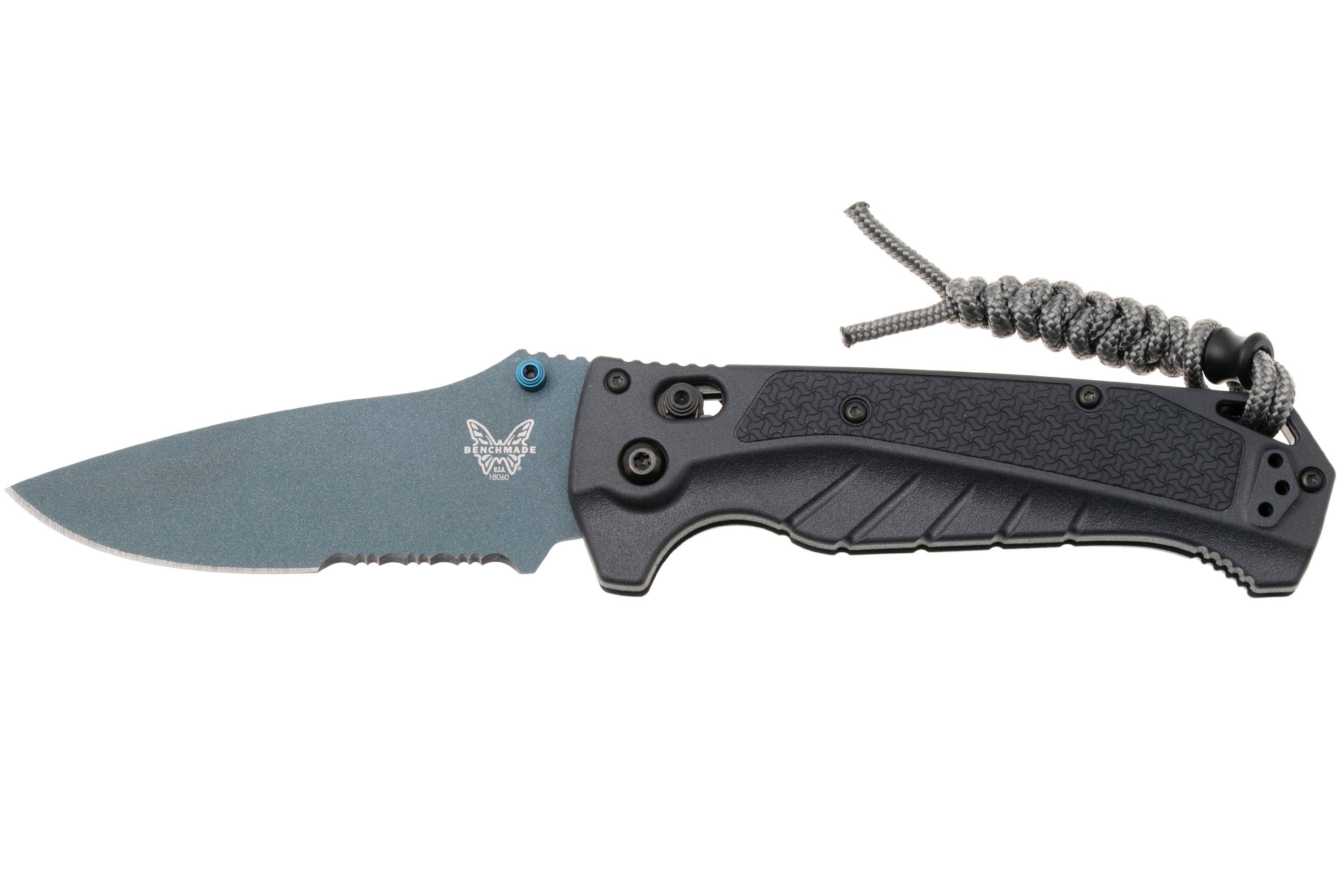 Benchmade Adira 18060SBT-01 Blue Titanium Cerakote CPM MagnaCut ...