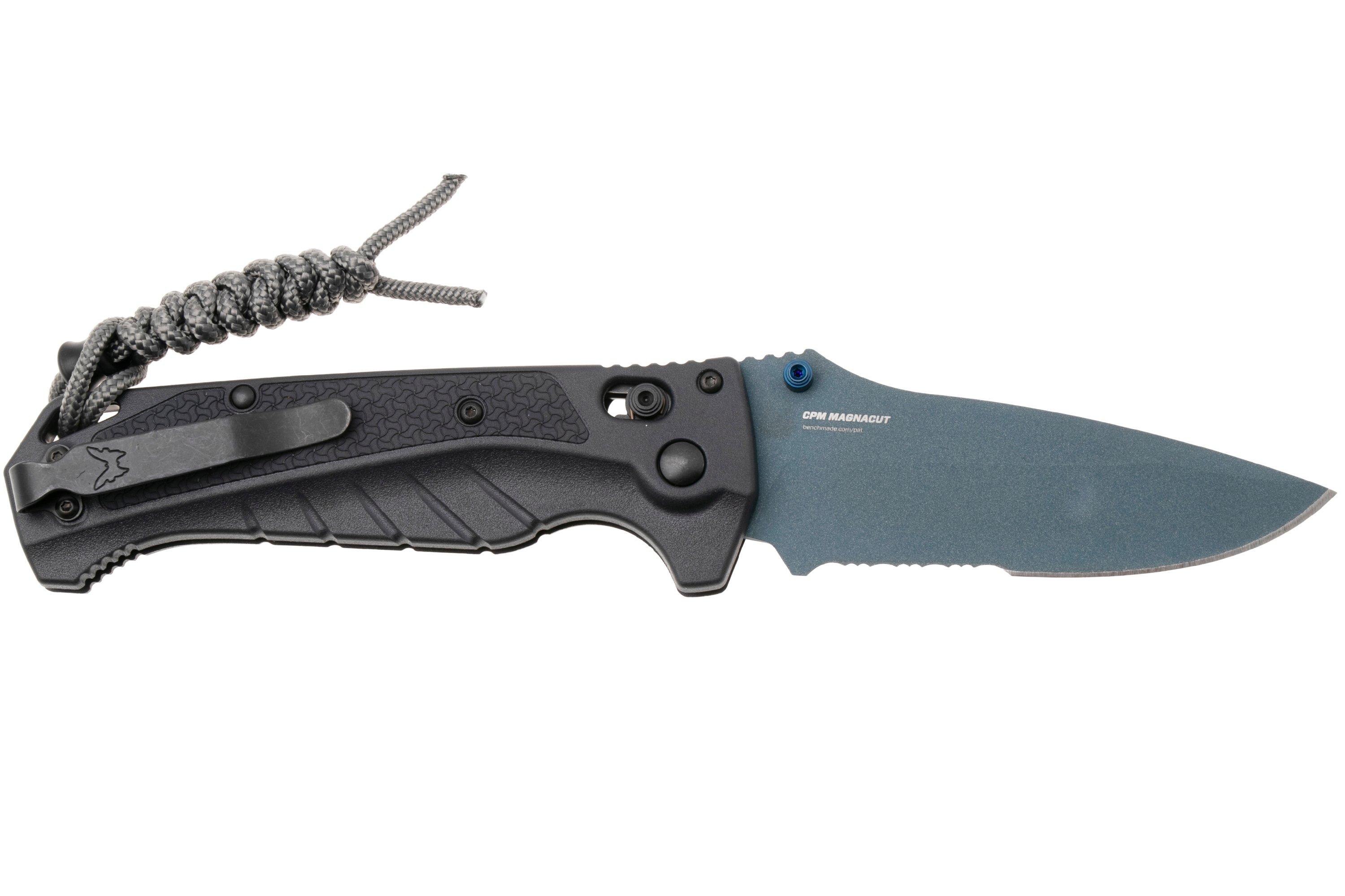 Benchmade Adira 18060SBT-01 Blue Titanium Cerakote CPM MagnaCut ...