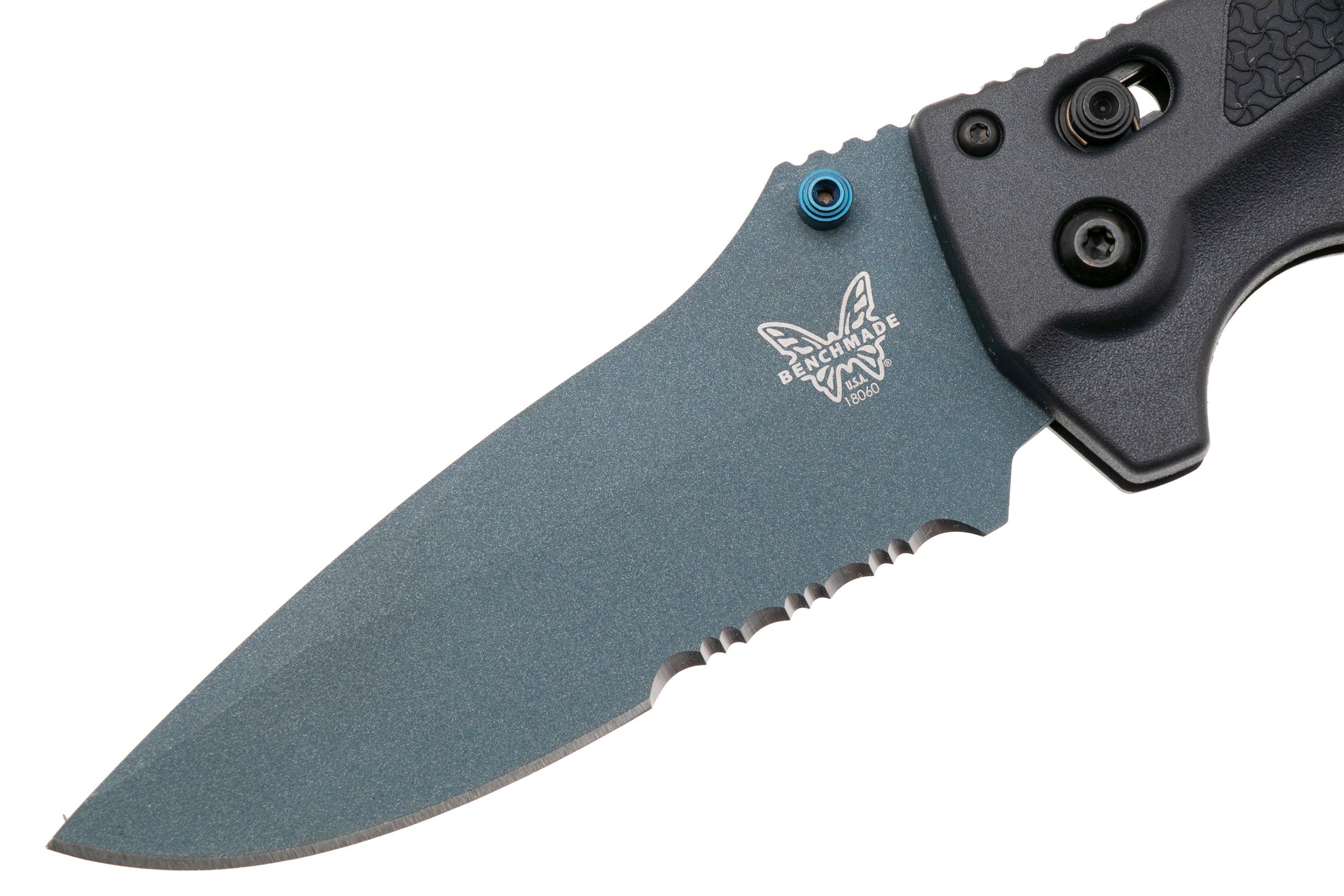 Benchmade Adira 18060SBT-01 Blue Titanium Cerakote CPM MagnaCut ...