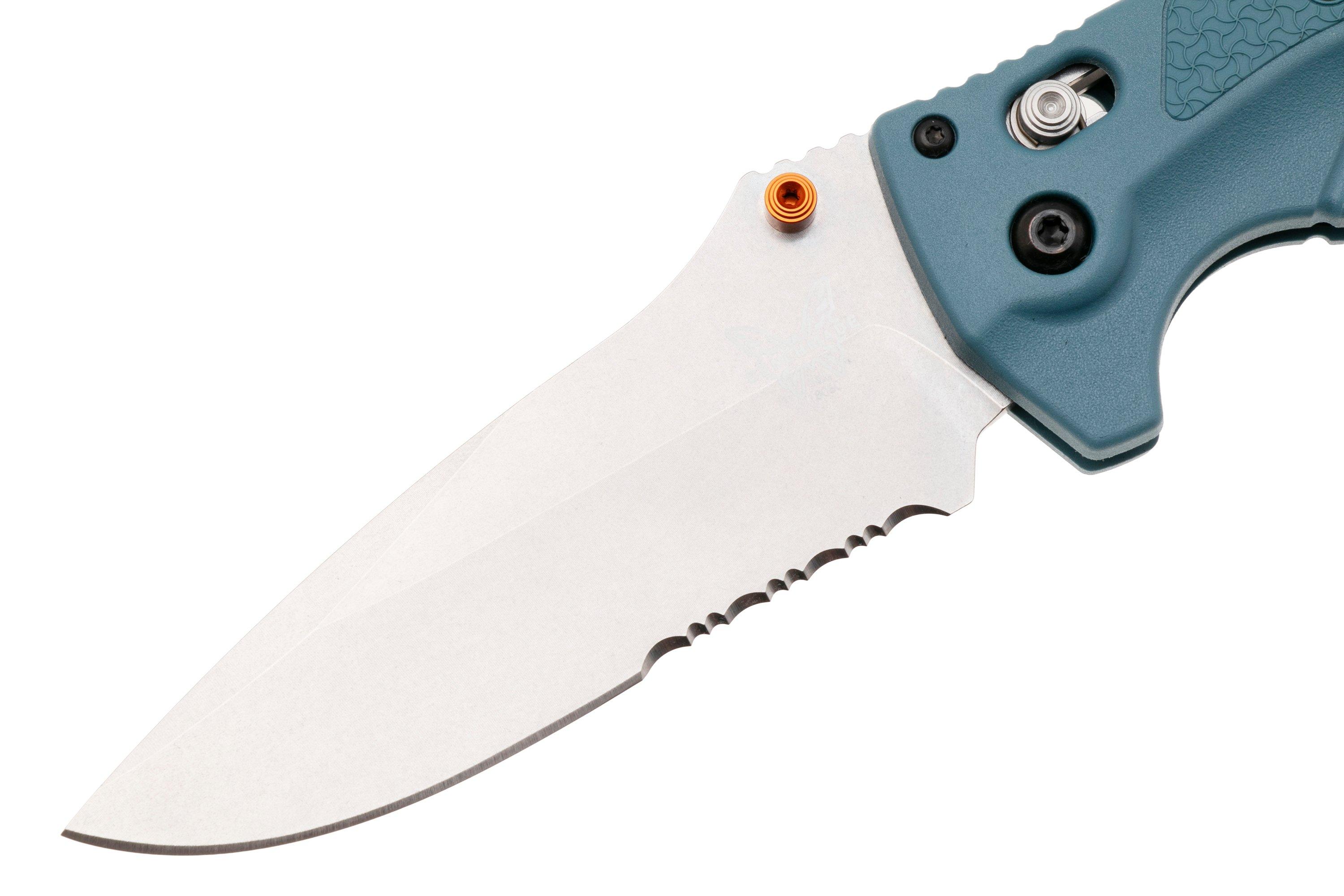 Benchmade Adira 18060S CPM MagnaCut, Depth Blue Grivory, Serrated ...