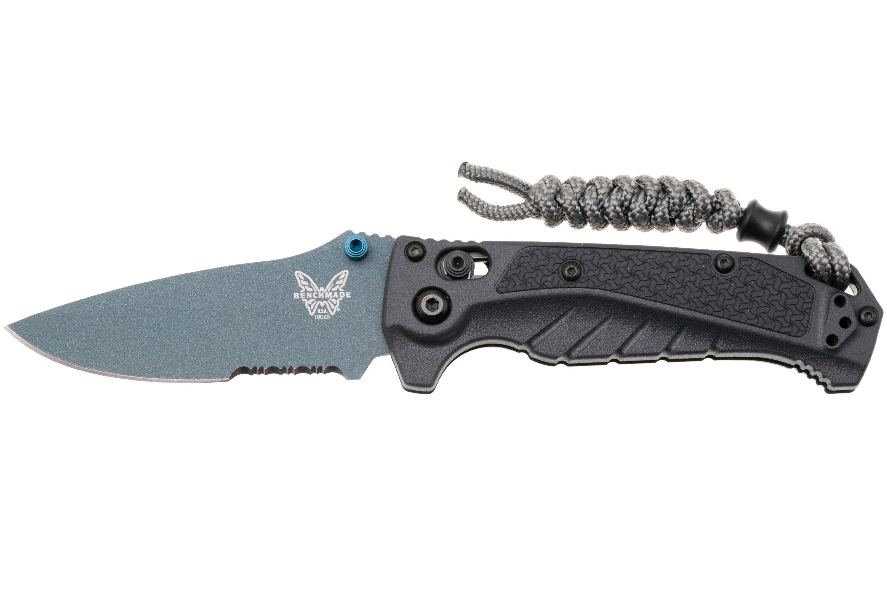 Benchmade Mini Adira 18065SBT-01 Blue Titanium Cerakote CPM MagnaCut ...