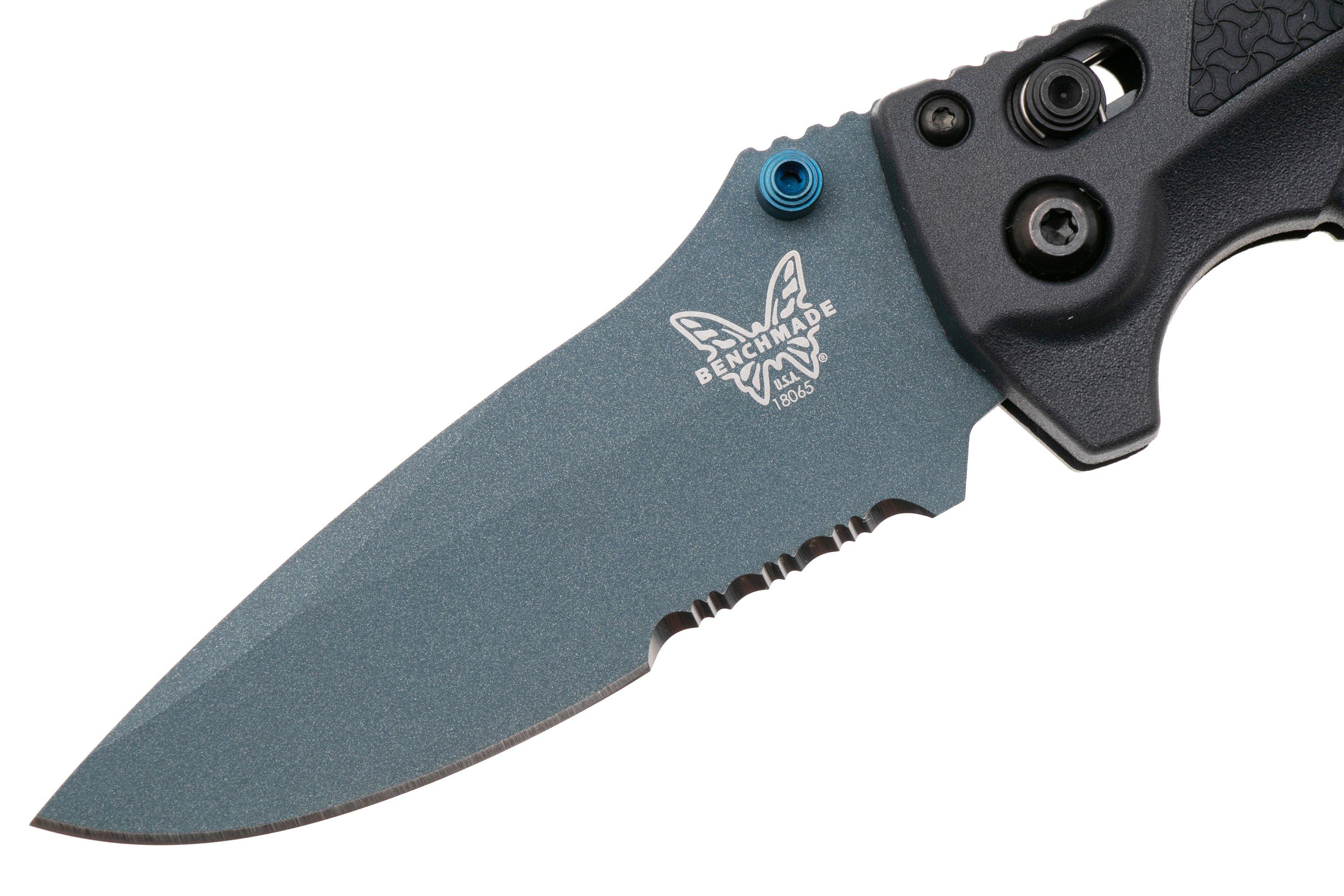 Benchmade Mini Adira 18065SBT-01 Blue Titanium Cerakote CPM MagnaCut ...