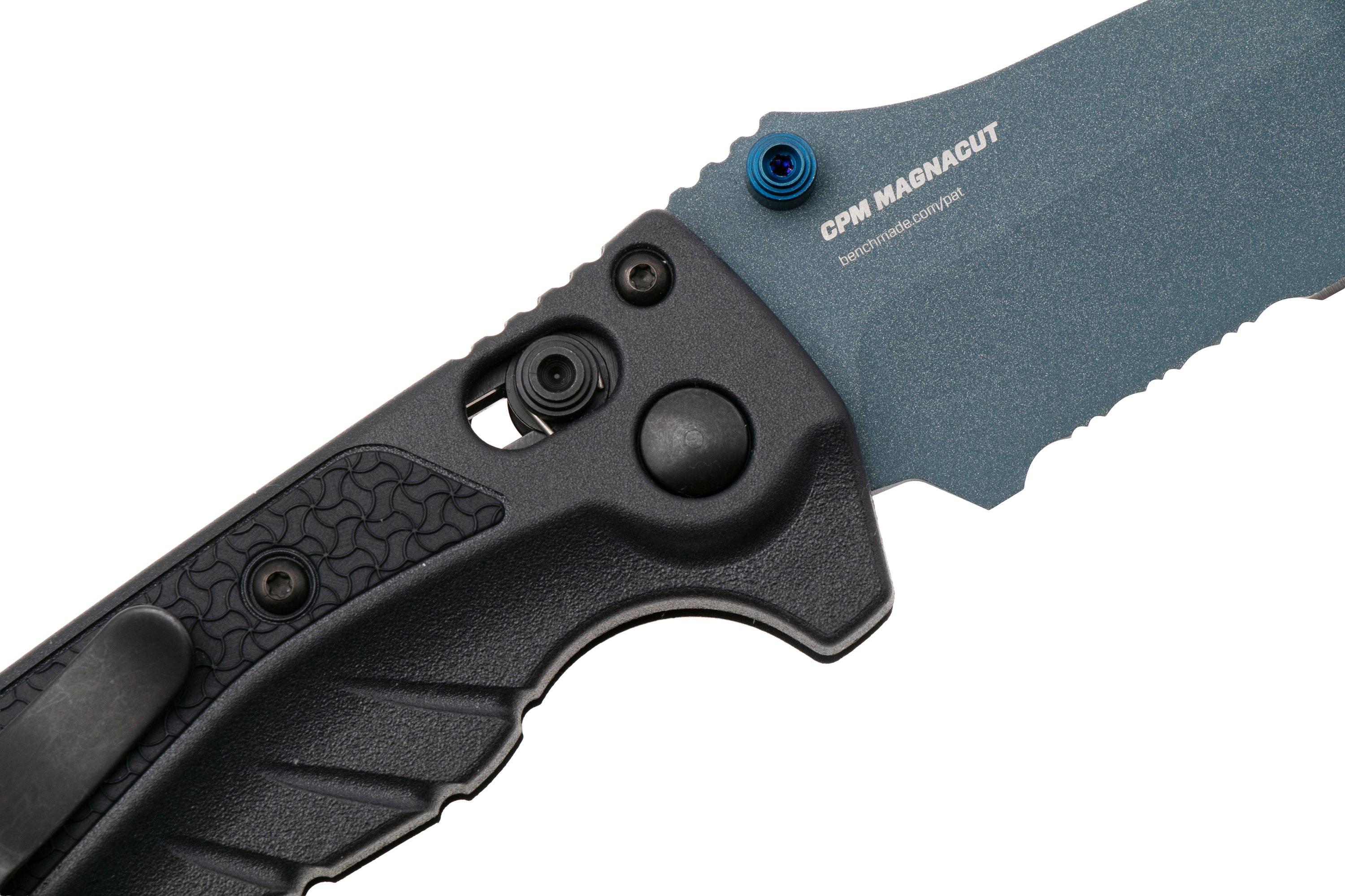 Benchmade Mini Adira 18065SBT-01 Blue Titanium Cerakote CPM MagnaCut ...