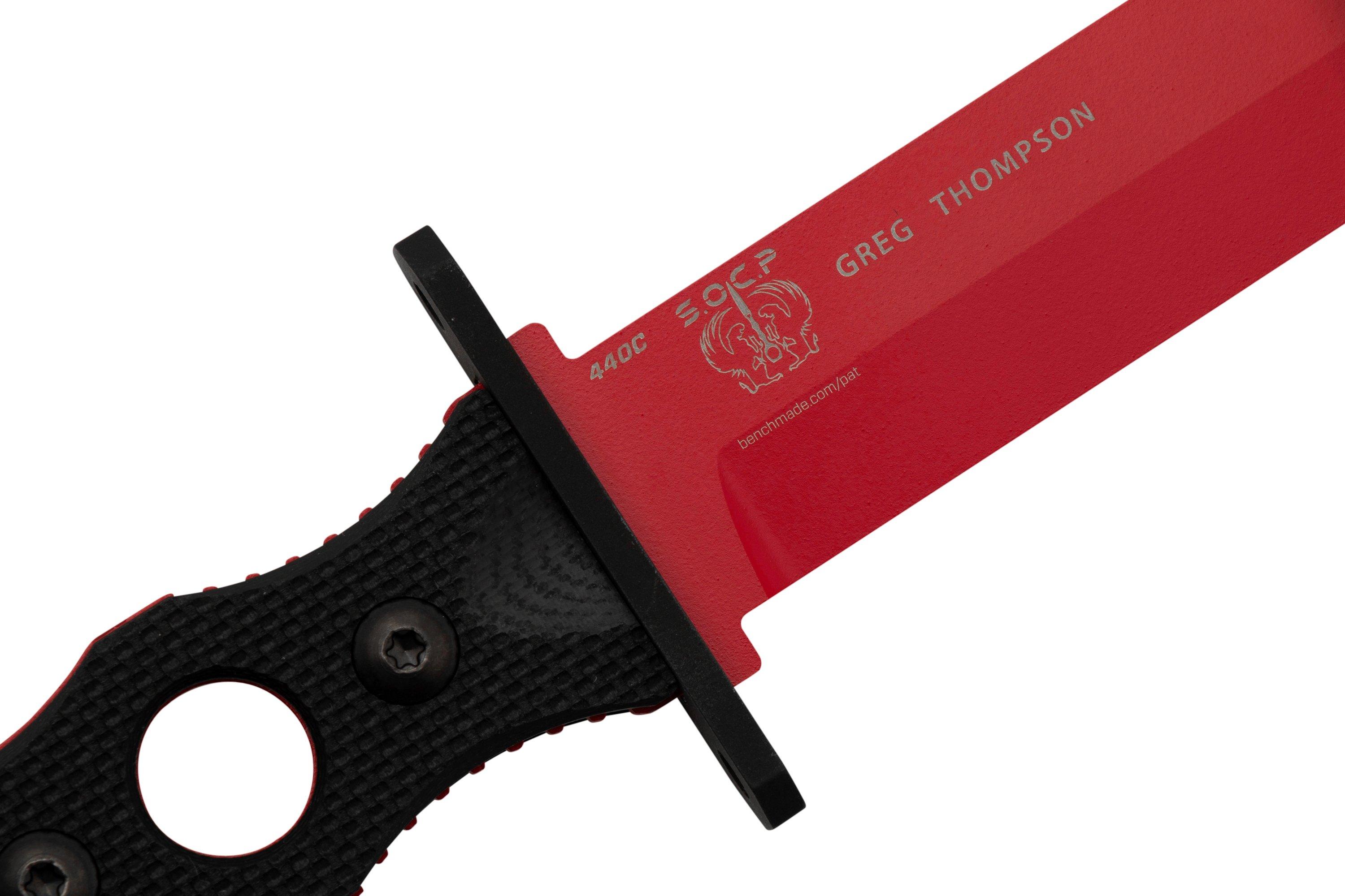 Benchmade SOCP Red 185T Trainer fixed knife, Greg Thompson design ...