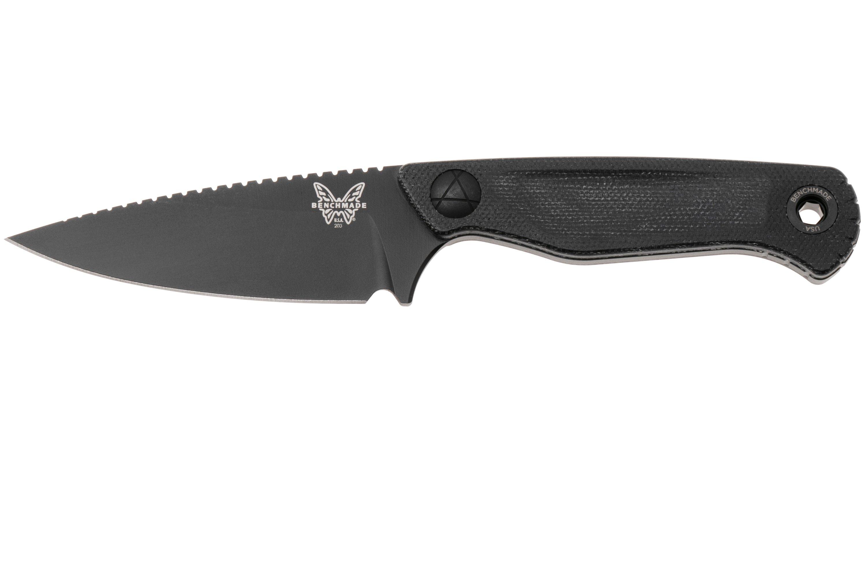 Benchmade Dacian 203BK-02 Black Cerakote CPM MagnaCut, Black Canvas ...