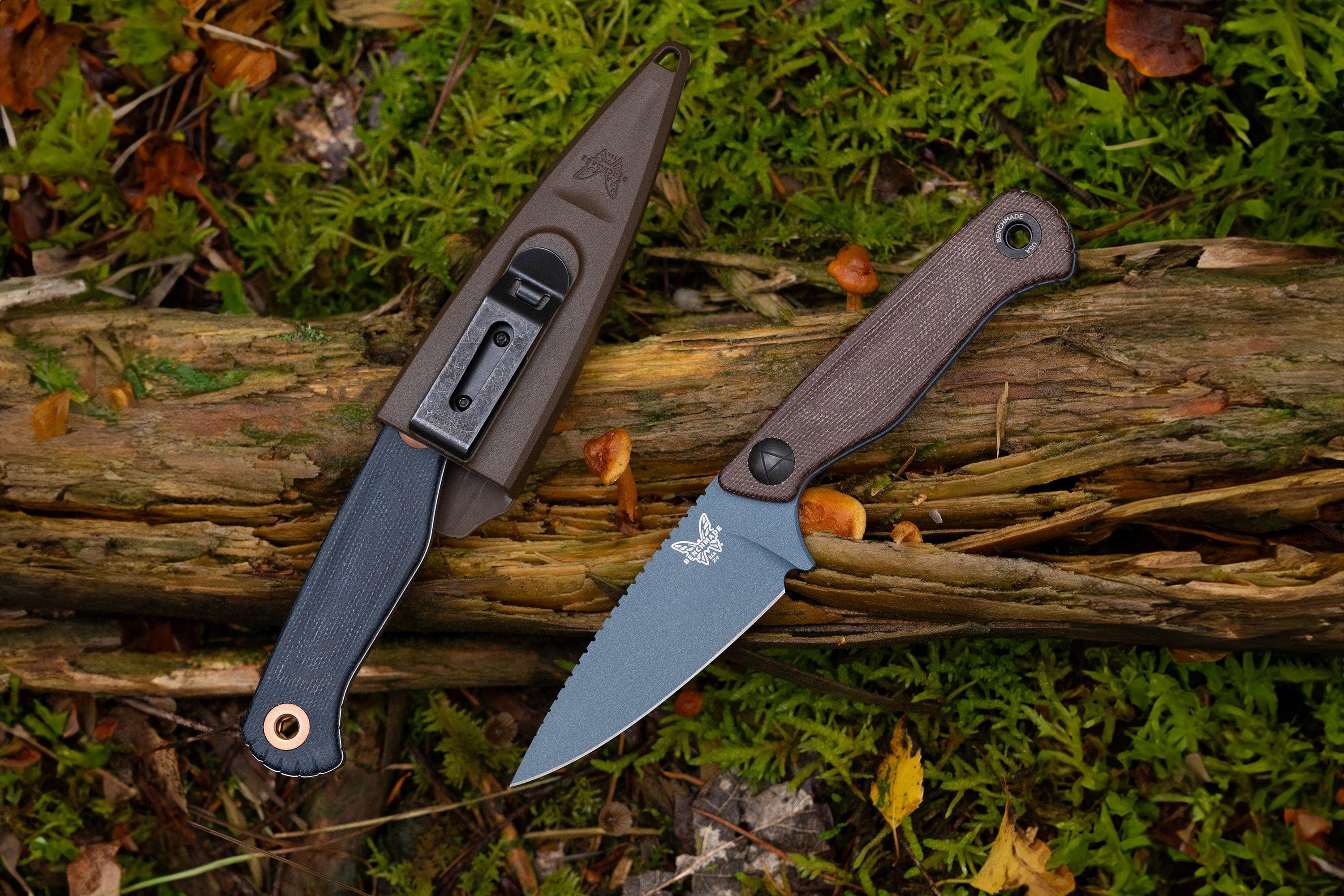 Benchmade Dacian 203BT-01 Blue Cerakote CPM MagnaCut, Brown Canvas ...