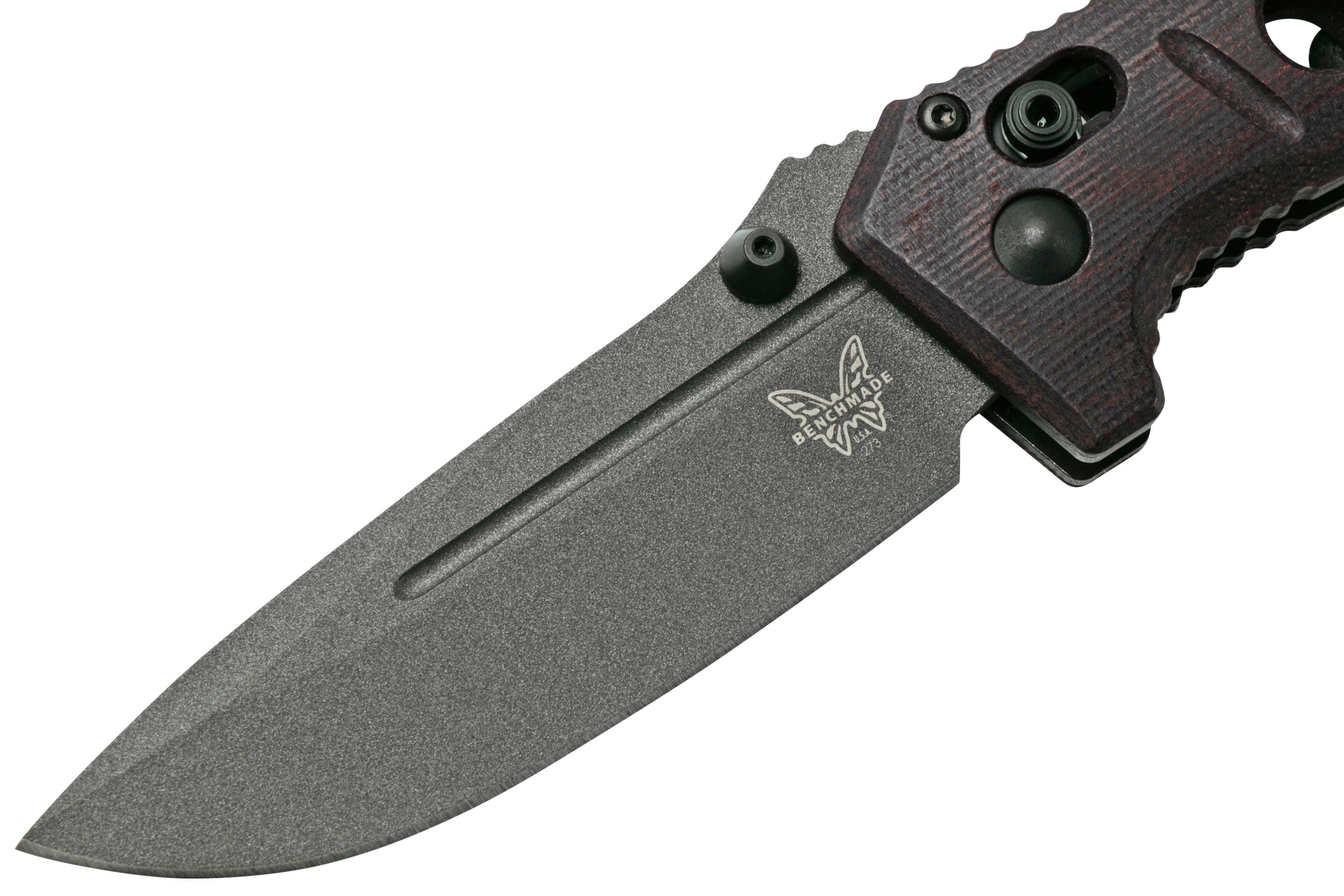Benchmade 273BK-2201 Sibert Mini Adamas Burgundy Micarta, Cobalt Black ...