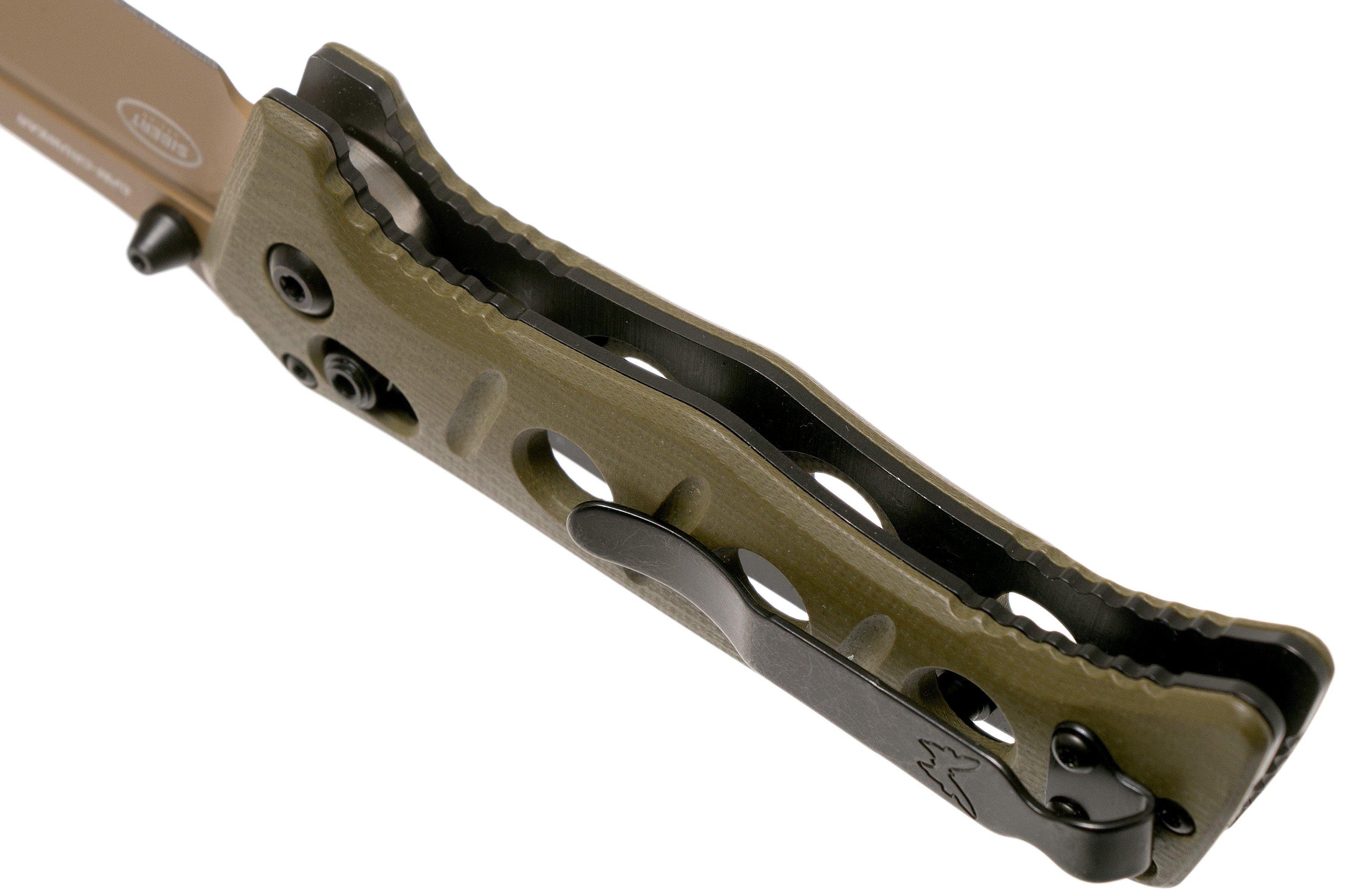 Benchmade 273FE-2 Sibert Mini Adamas OD Green G10, Flat Earth coltello ...