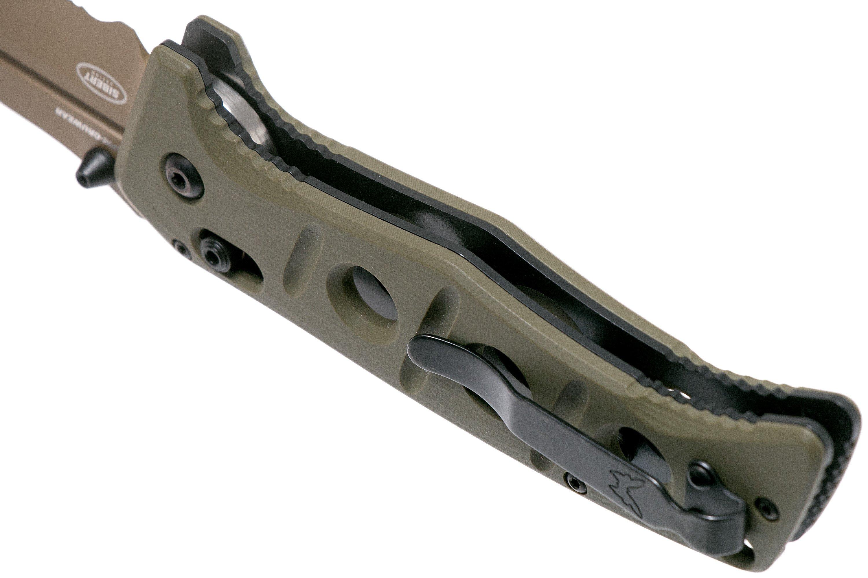 Benchmade 275SFE-2 Sibert Adamas OD Green G10, Flat Earth Serrated ...