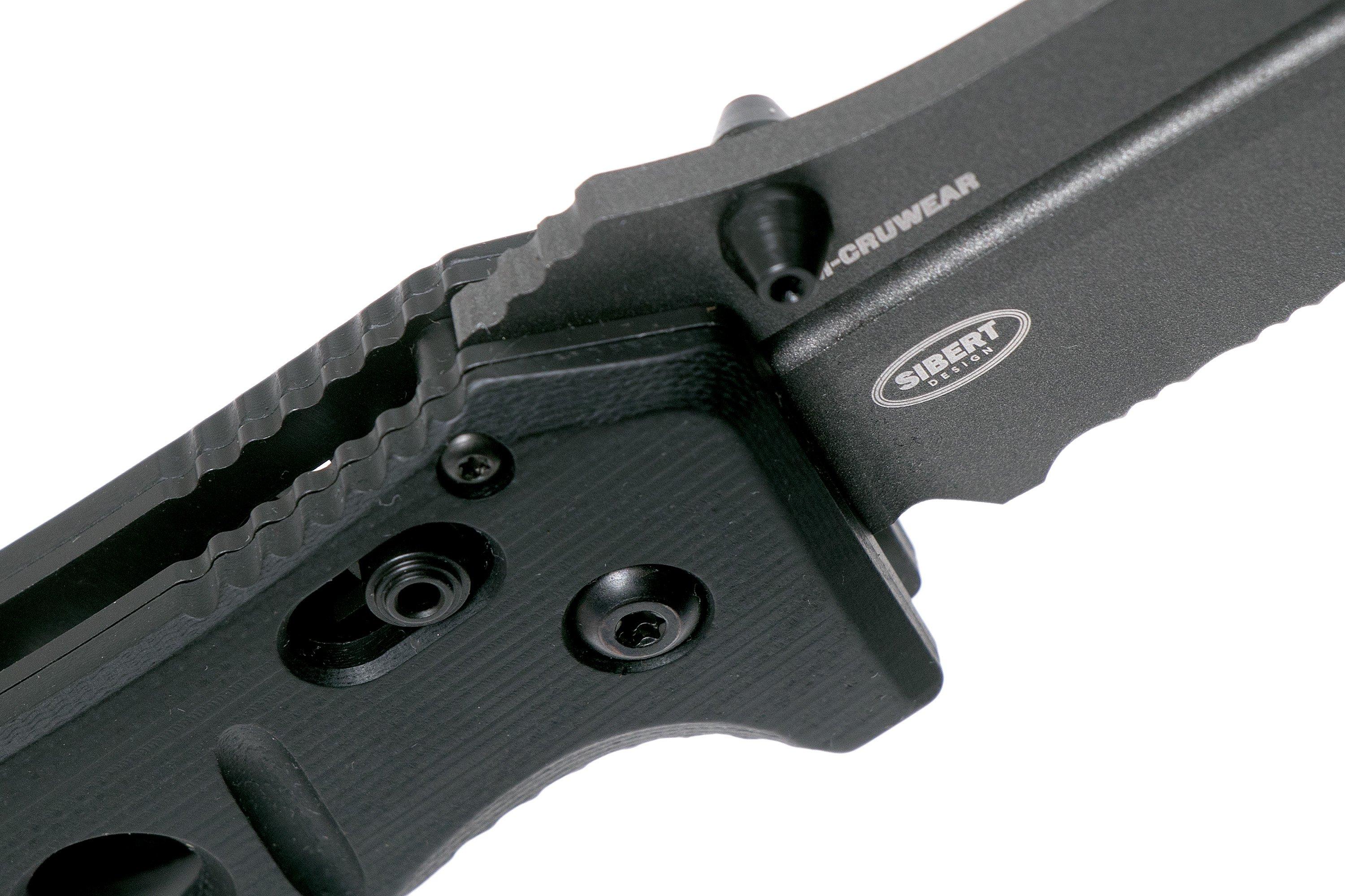 Benchmade 275SGY-1 Sibert Adamas Black G10, Tungsten Grey Serrated ...